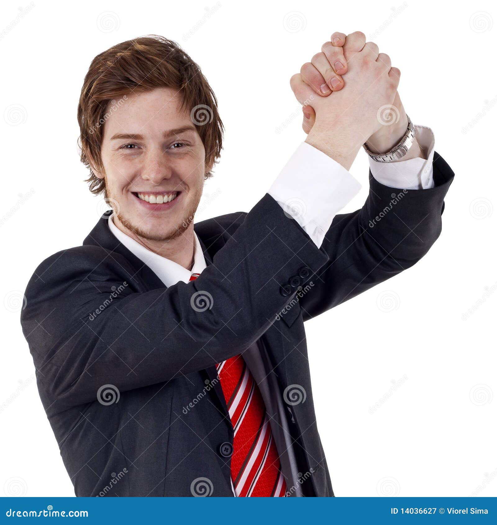 Vincitore! immagine stock. Immagine di espressione, allegro - 14036627