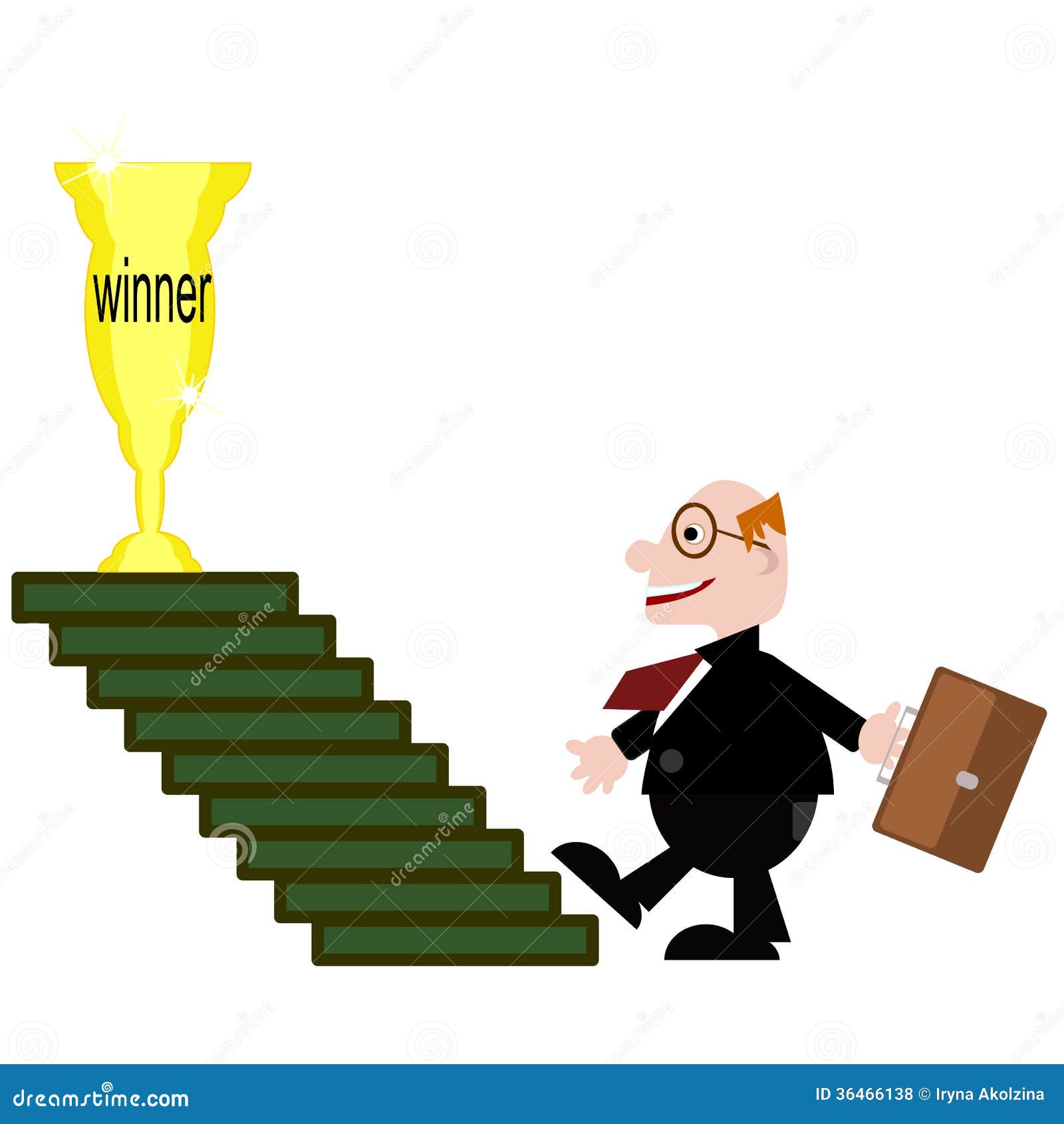 Vincitore Dell'uomo D'affari Illustrazione Vettoriale - Illustrazione ...