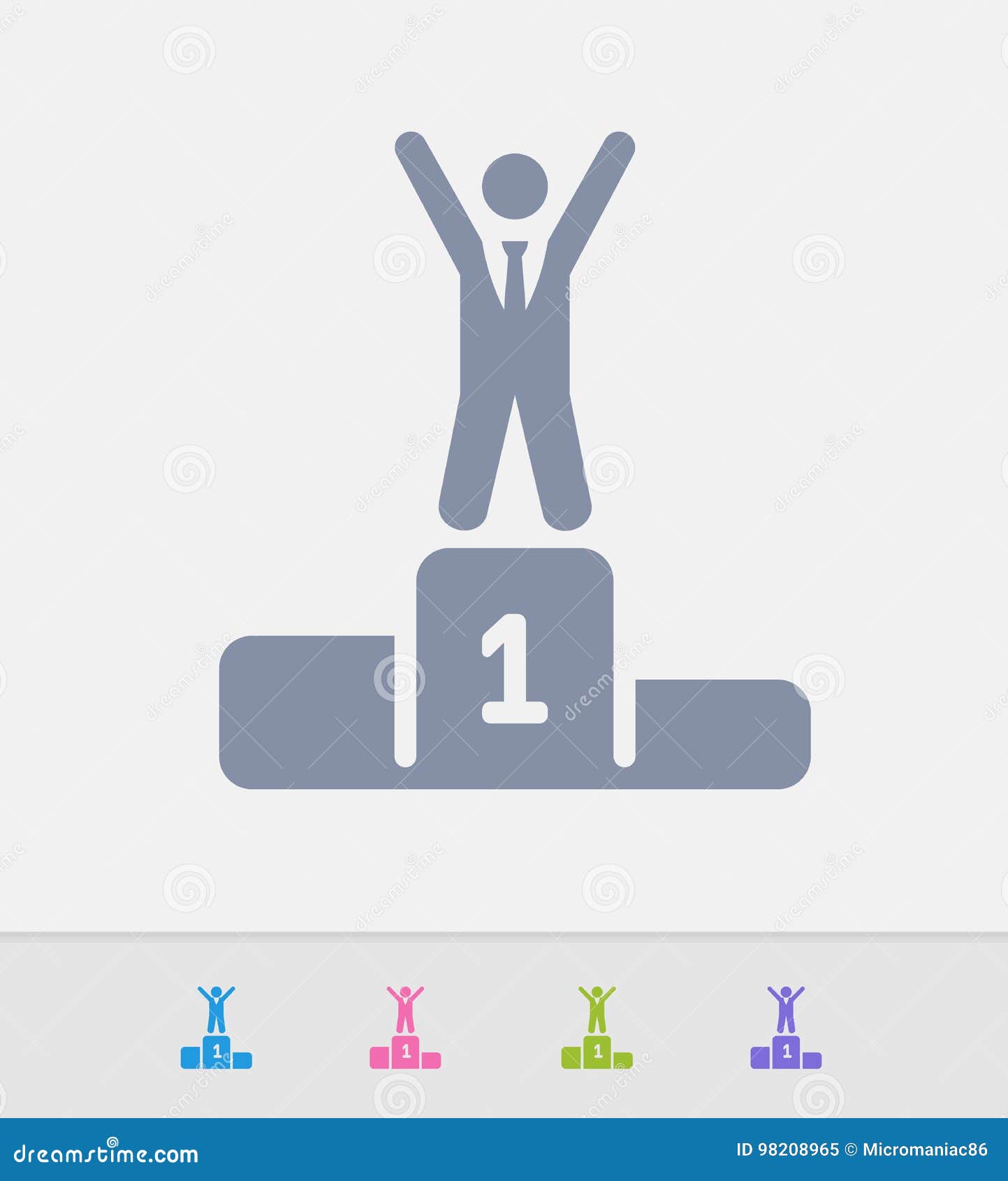 Vincitore Sul Podio - Icone Del Granito Illustrazione Vettoriale ...