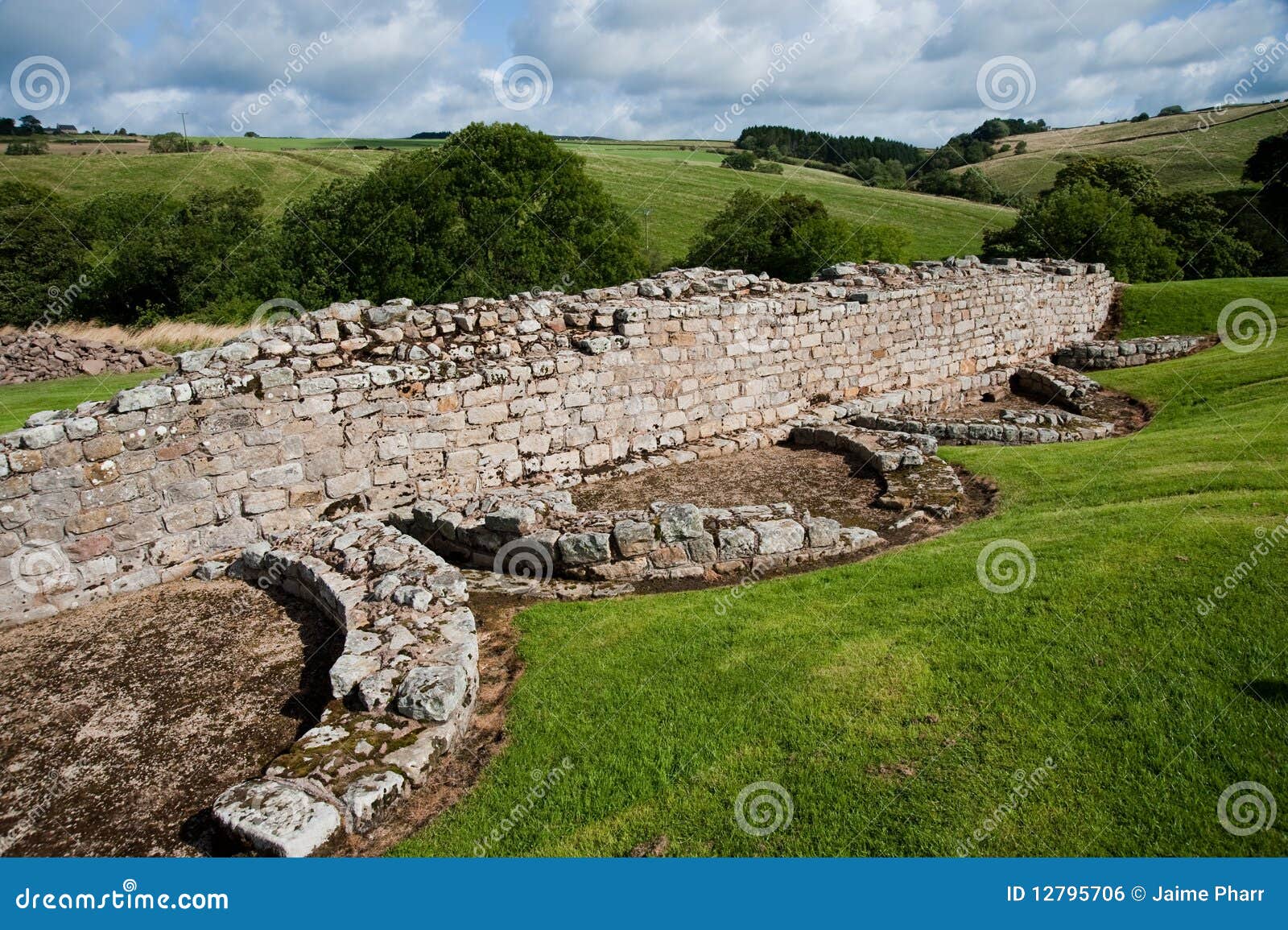 Vindolanda ruins stock photo. Image of fort, roman, stanegate - 12795706