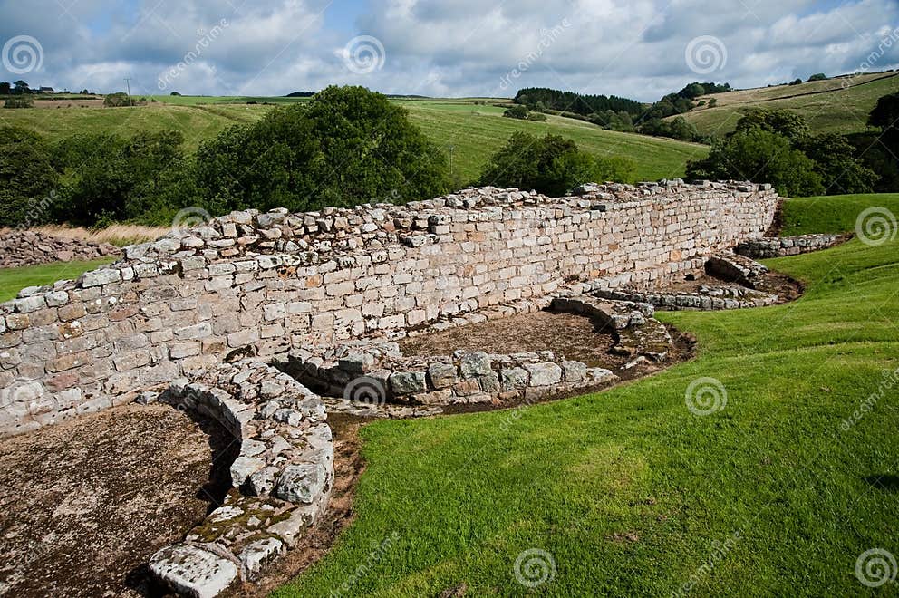 Vindolanda ruins stock photo. Image of fort, roman, stanegate - 12795706