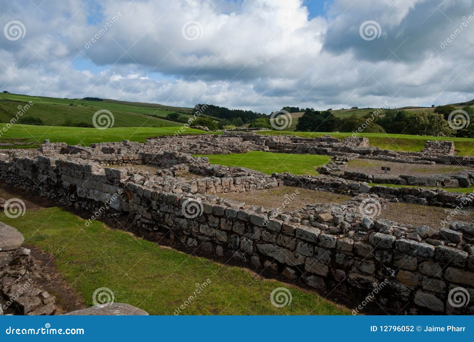 Vindolanda ruins stock photo. Image of roman, architecture - 12796052