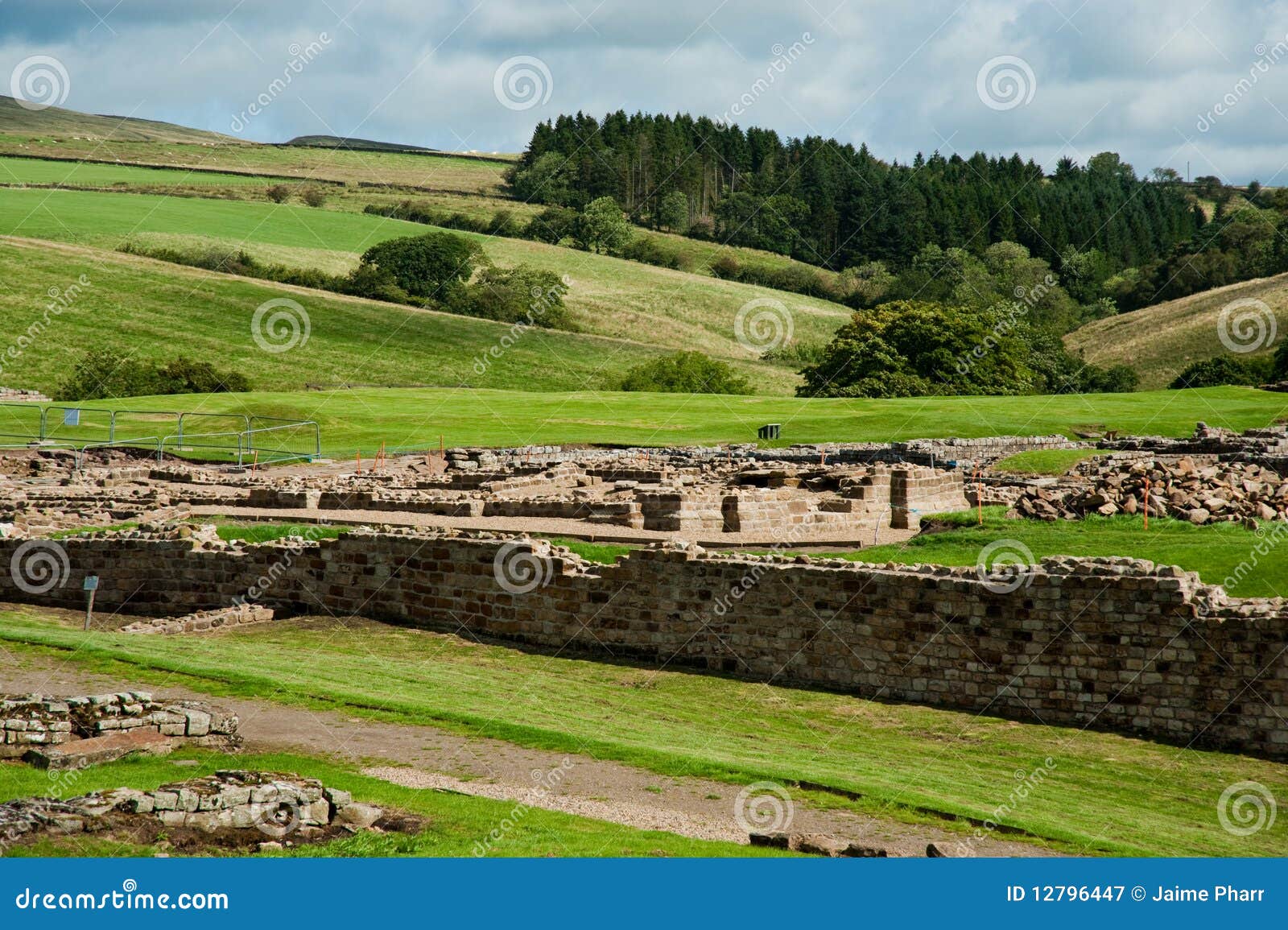 Vindolanda ruins stock image. Image of roman, hadrian - 12796447