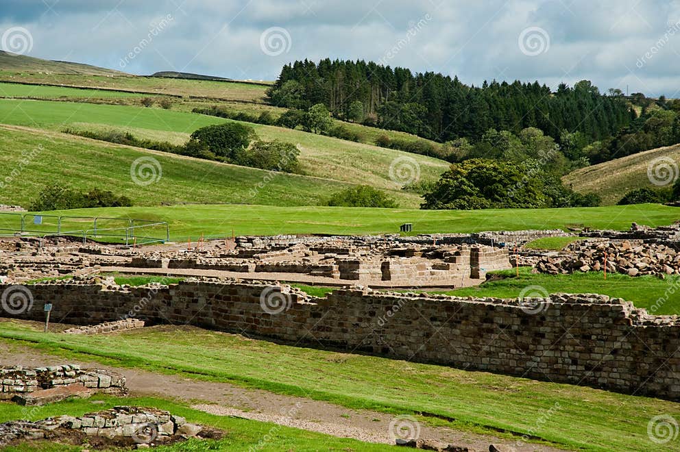 Vindolanda ruins stock image. Image of roman, hadrian - 12796447