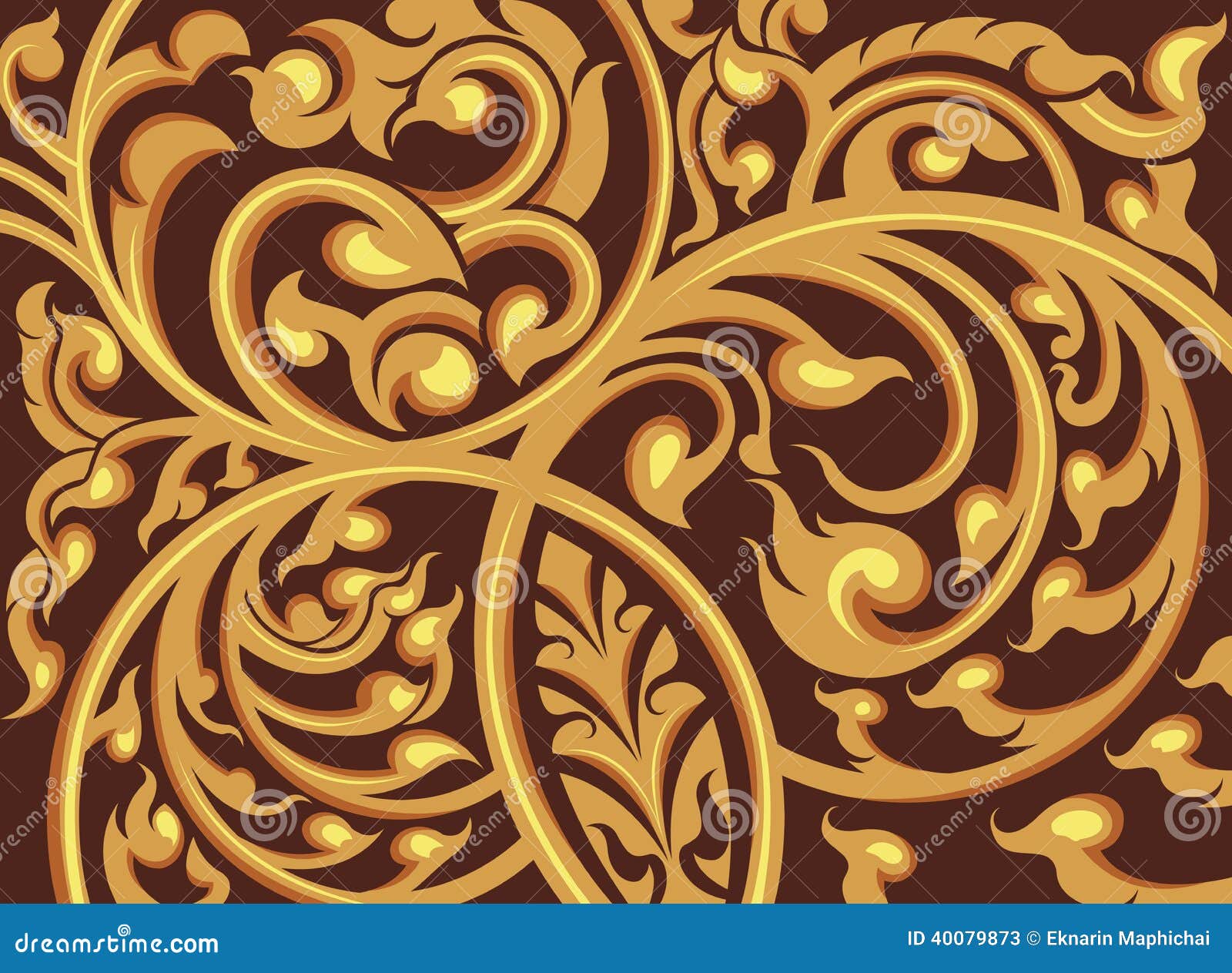 Vine art pattern stock illustration. Illustration of scene - 40079873