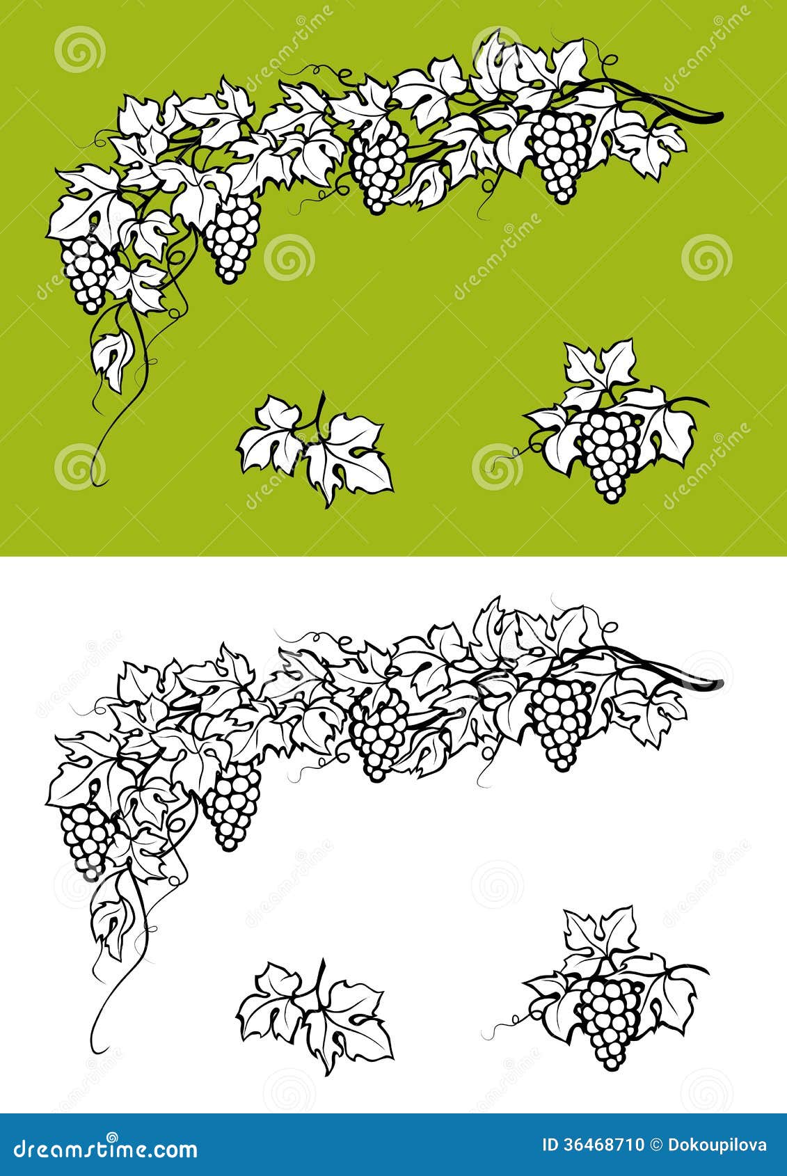 Vine_corner_painting stock illustration. Illustration of autumn - 36468710