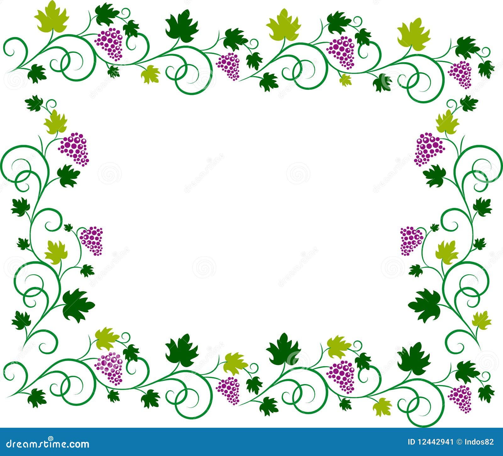 Vine frame stock vector. Illustration of painting, frame - 12442941