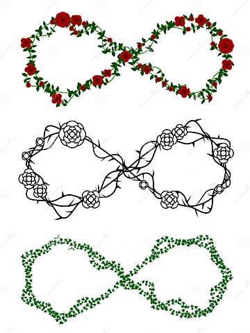 Vine infinity symbols stock vector. Illustration of symbol - 19725197