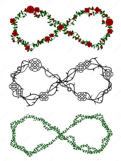 Vine infinity symbols stock vector. Illustration of symbol - 19725197