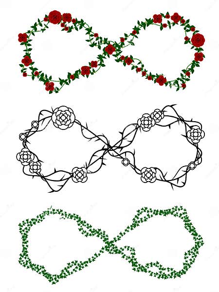 Vine infinity symbols stock vector. Illustration of symbol - 19725197
