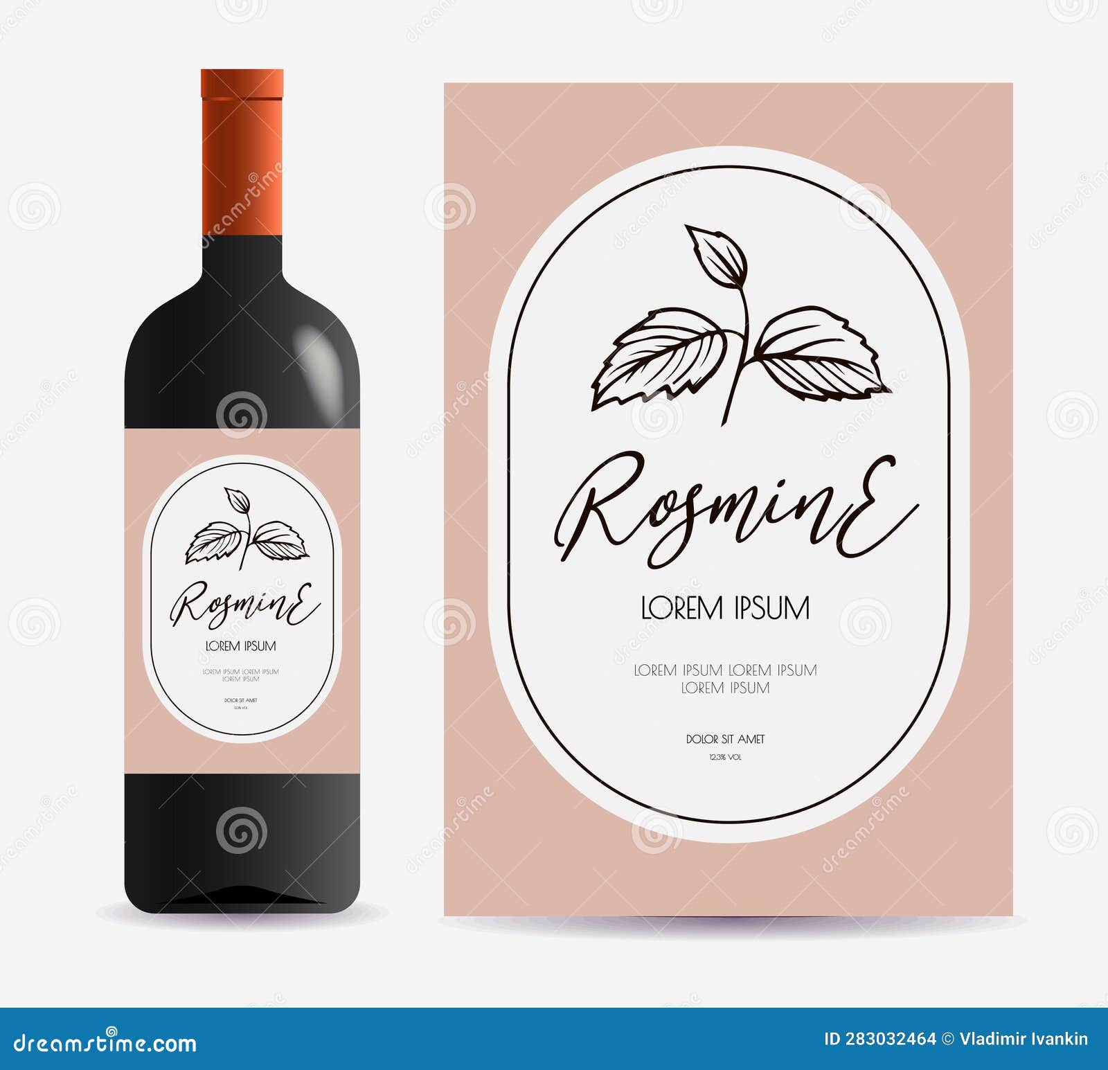 Vine Label Red Circle Texture On Black Background Vector Illustration ...