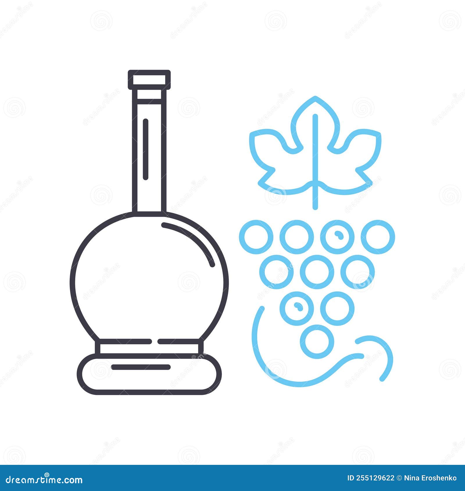 Vine Line Icon, Outline Symbol, Vector Illustration, Concept Sign Stock ...