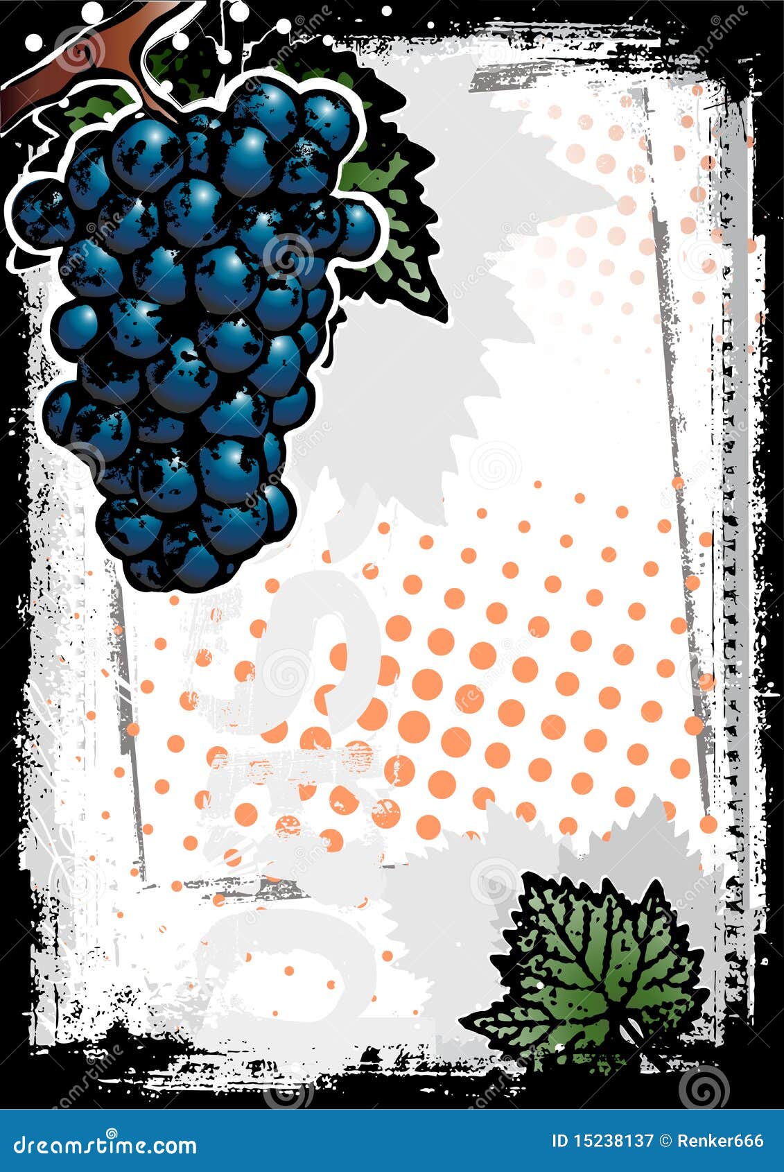 Vine poster background stock vector. Illustration of grape - 15238137
