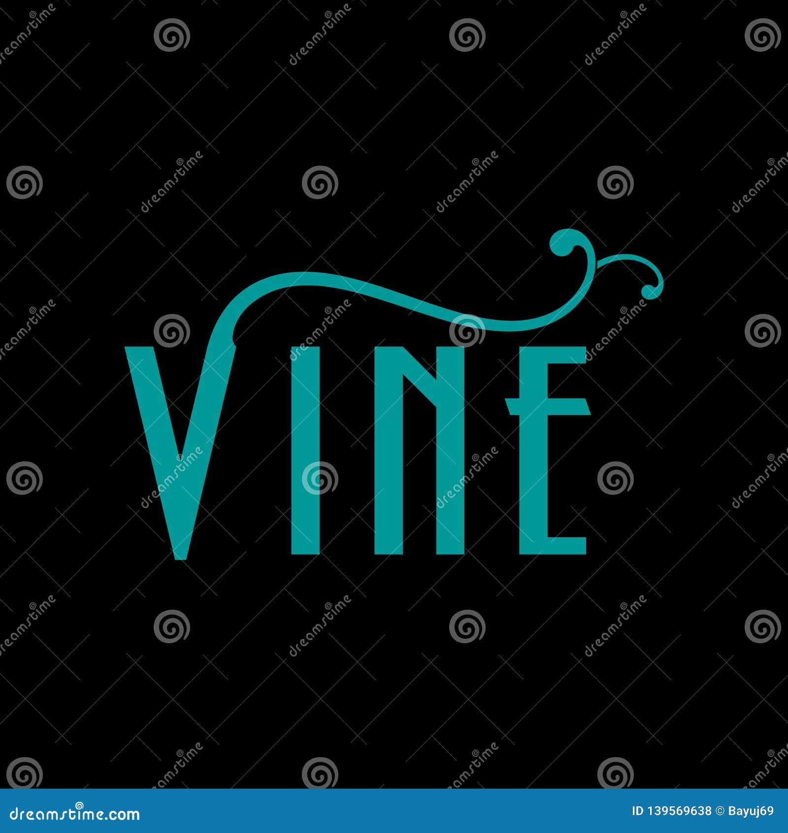 Vine Vector Logo Design stock vector. Illustration of isolated - 139569638