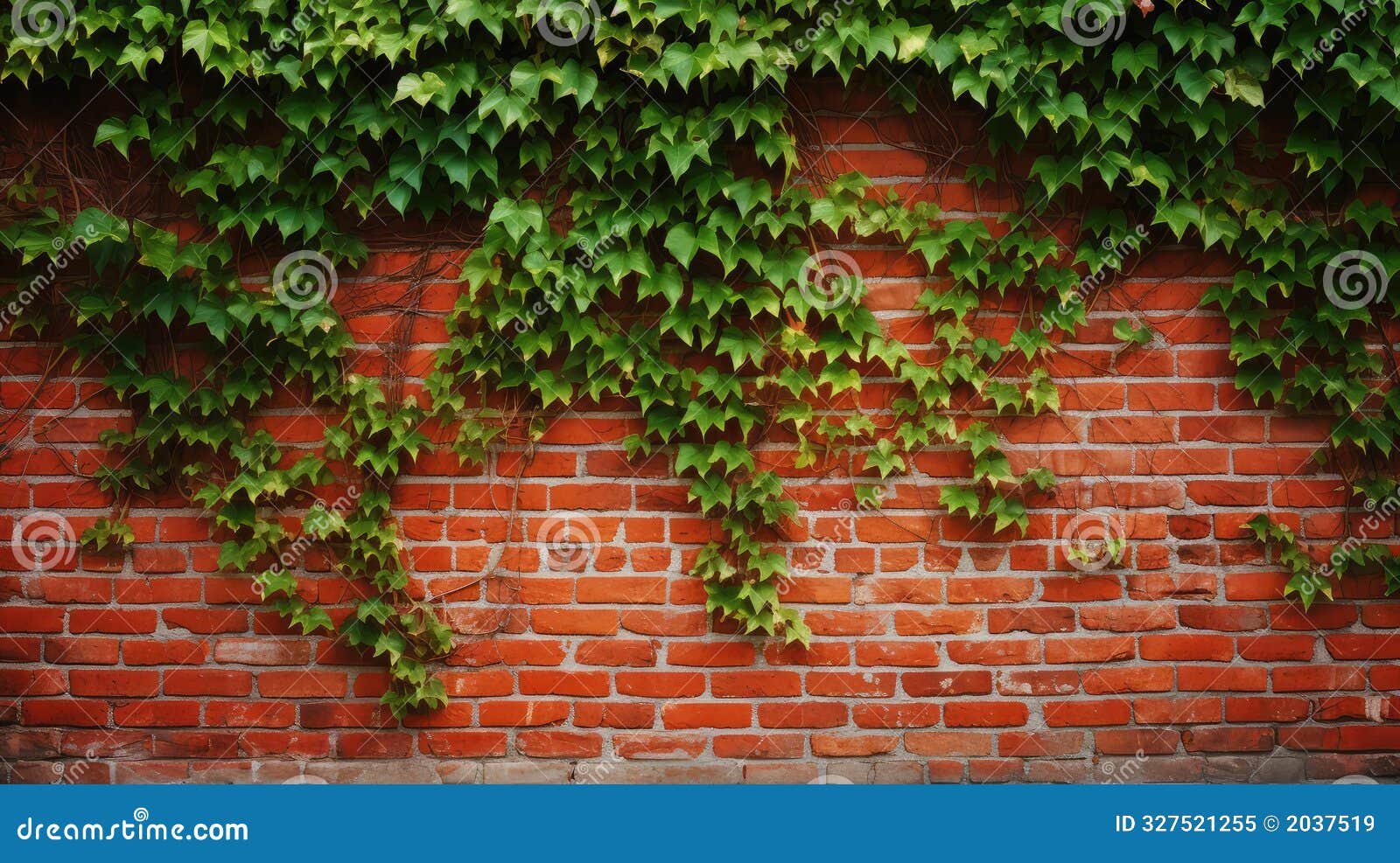 Vines brick wall side view stock image. Image of nature - 327521255