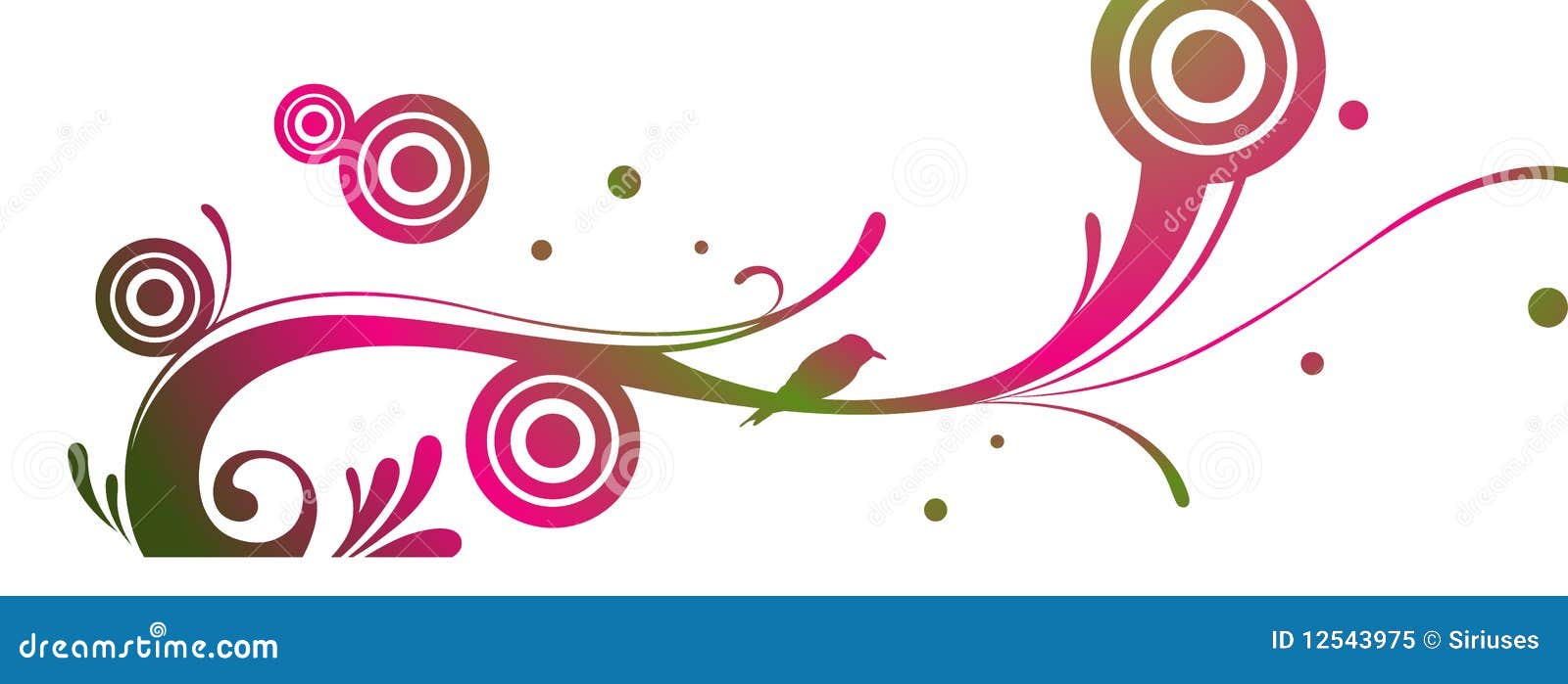 Vines and circle pattern stock illustration. Illustration of curls ...