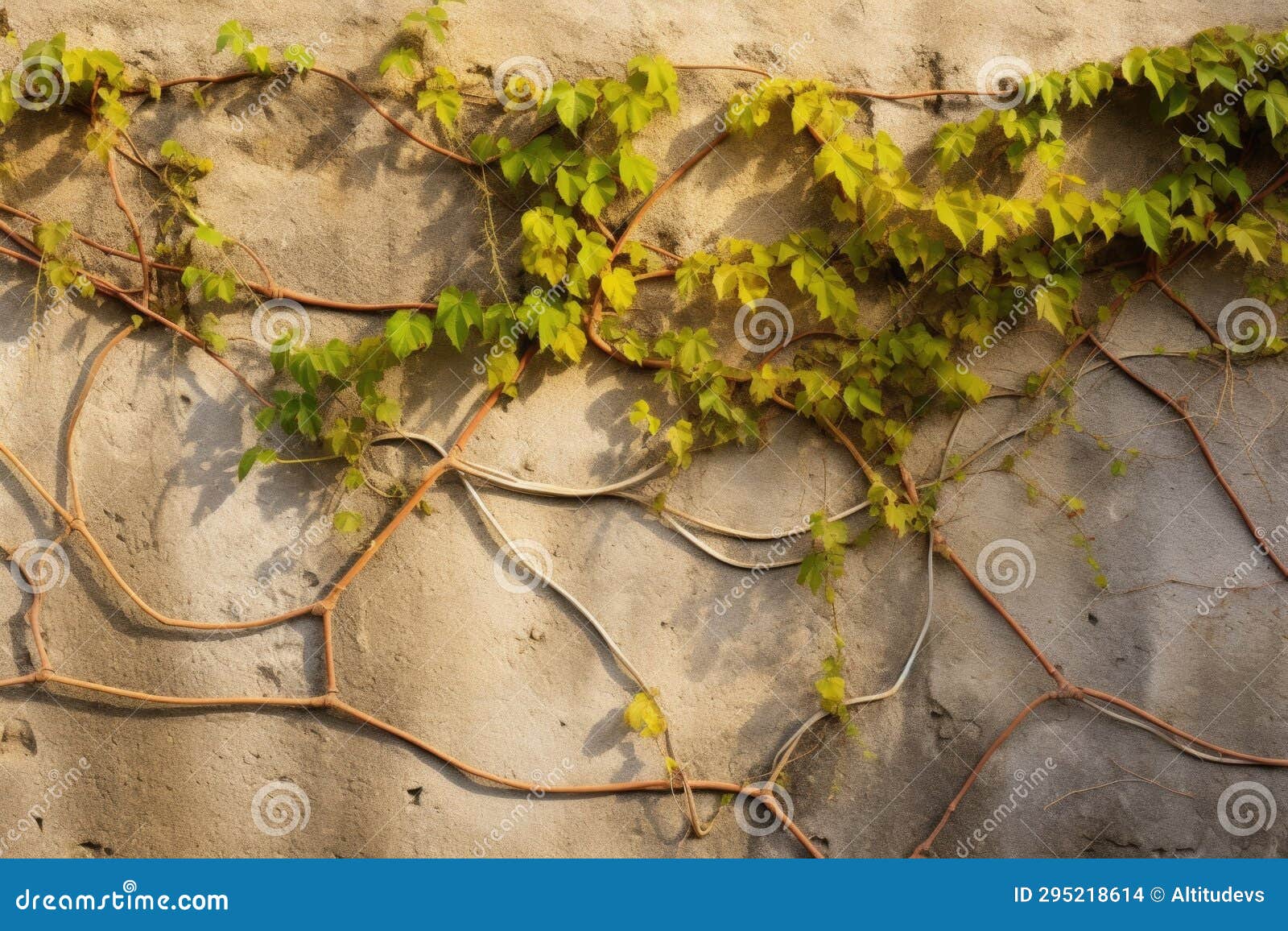 Vines Climbing Up a Wall in Different Directions Stock Photo - Image of ...