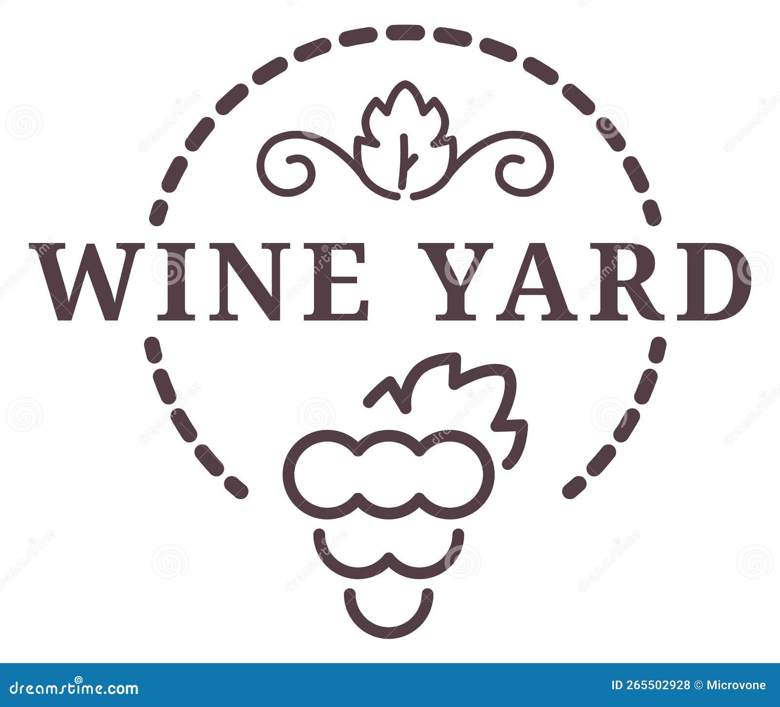 Vineyard Emblem. Grape Beverage Production Line Logo Stock Vector ...