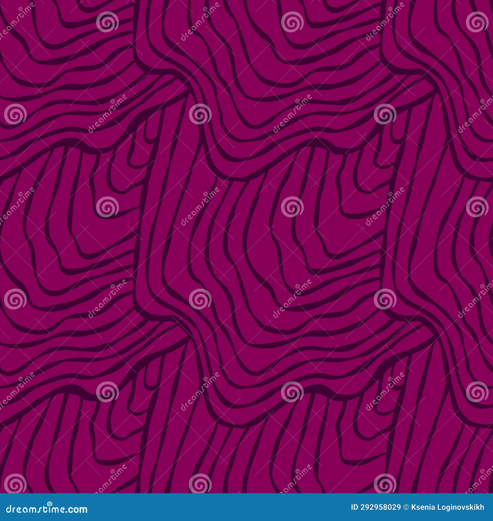 Vineyard Seamless Vector Handdrawn Pattern Stock Illustration ...