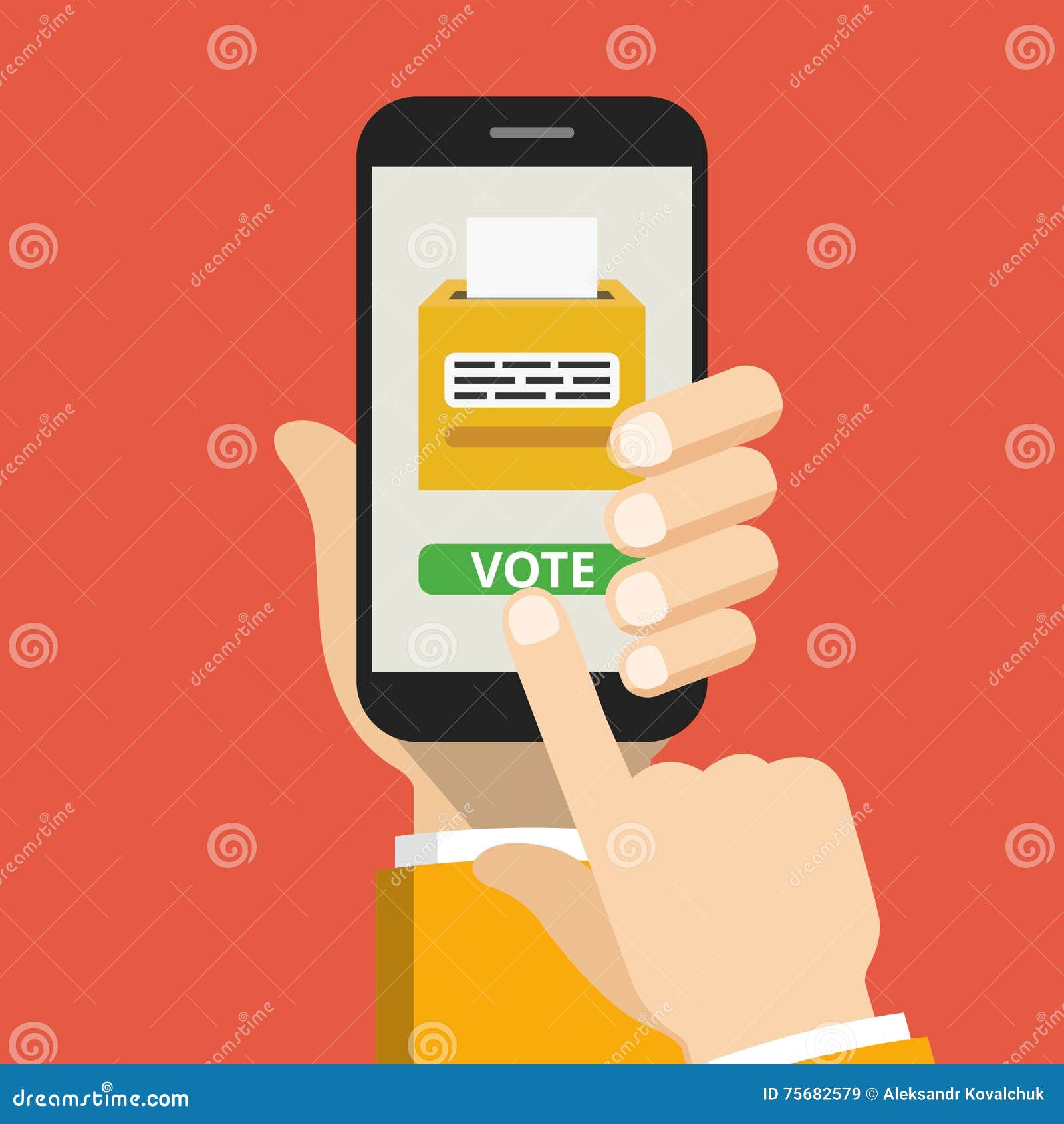 Ving app on the screen stock vector. Illustration of decision - 75682579