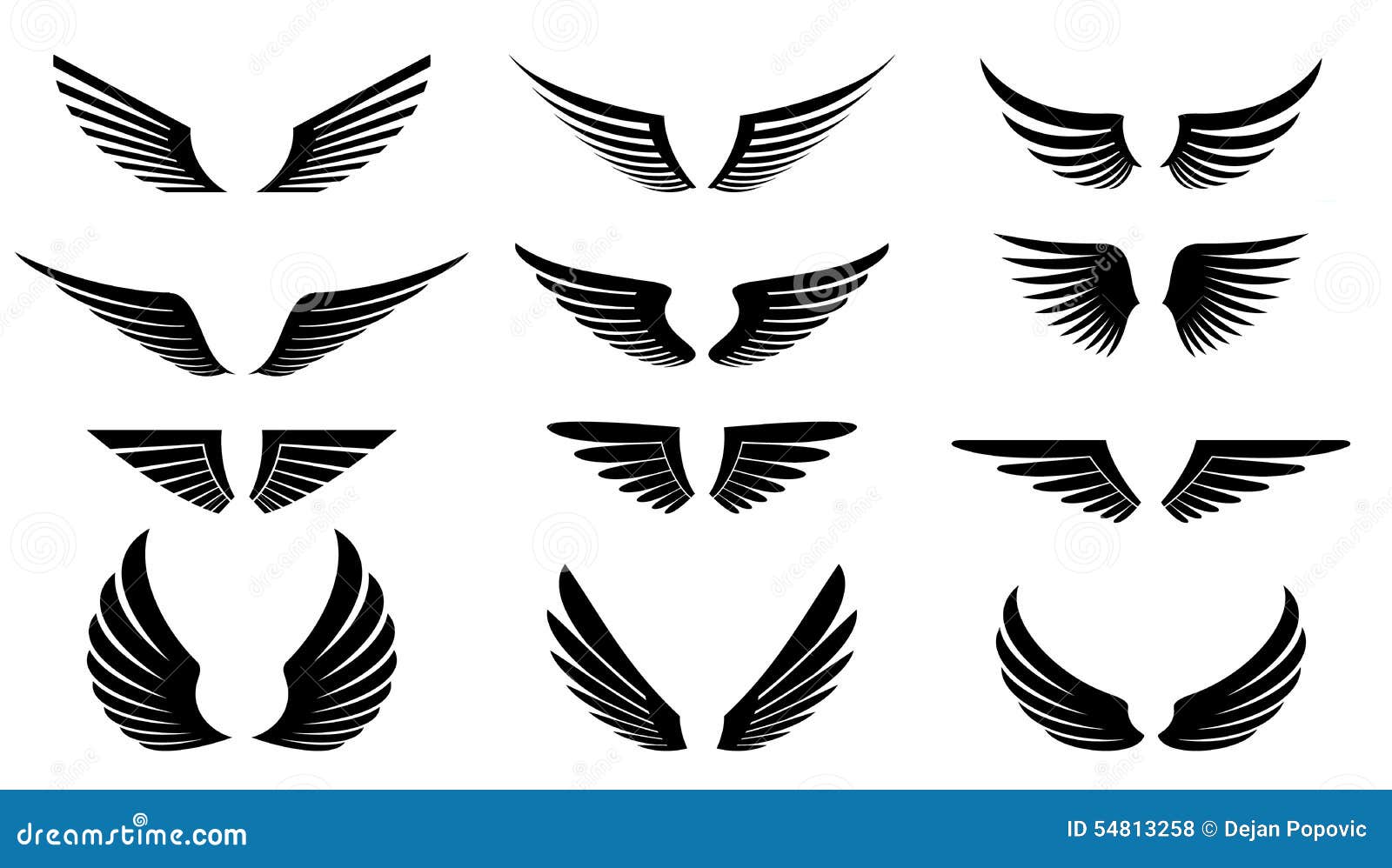 Vingar stock illustrationer. Illustration av dator, silhuett - 54813258