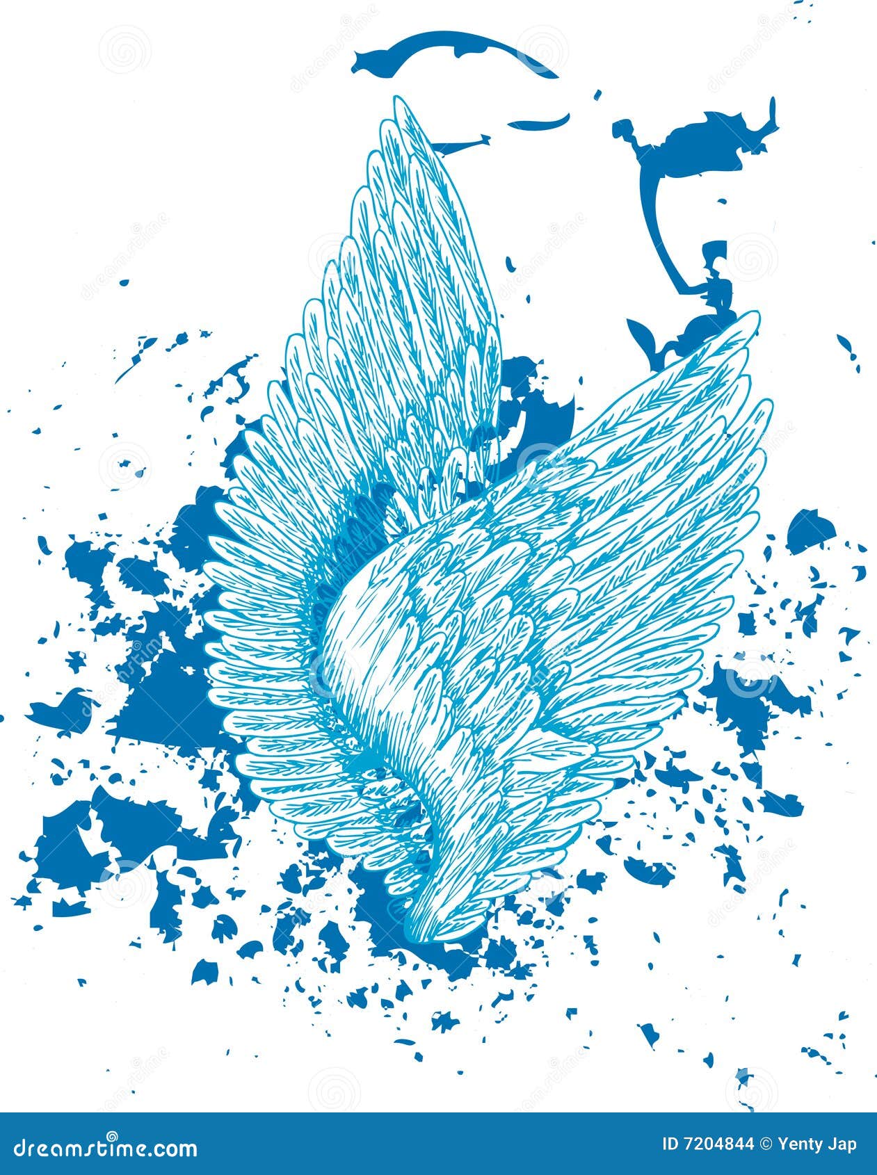 Vingar vektor illustrationer. Illustration av samtida - 7204844