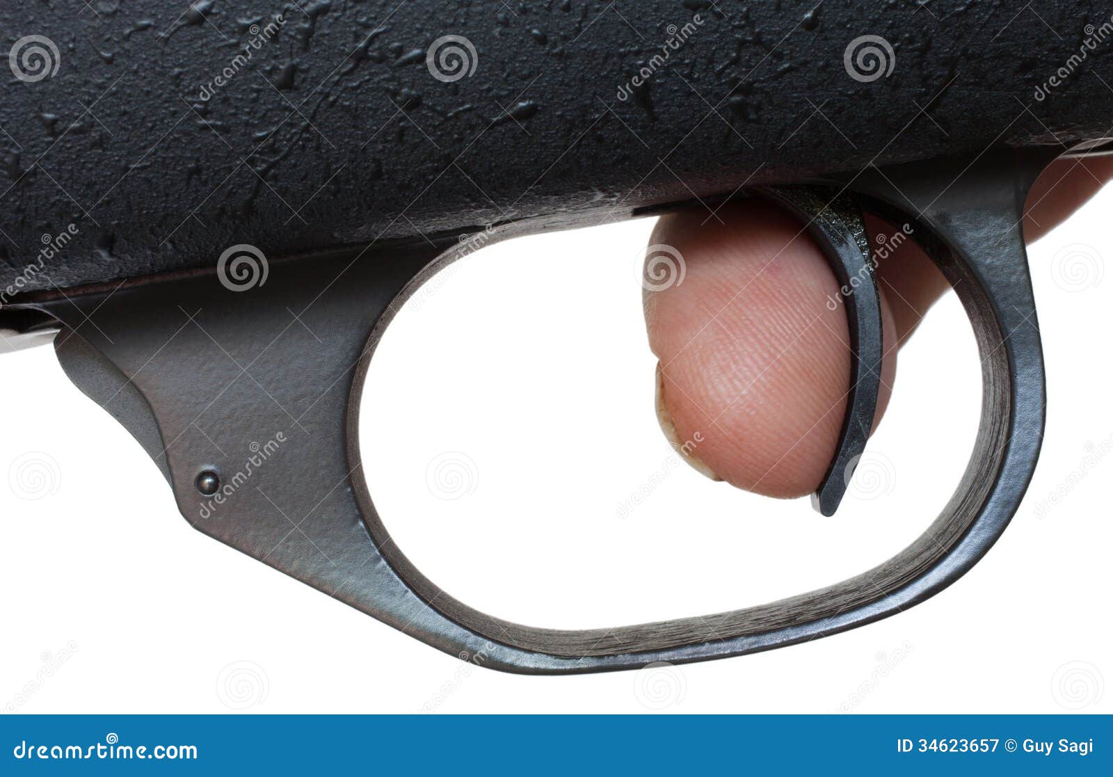 Vinger op de trekker stock afbeelding. Image of staal - 34623657