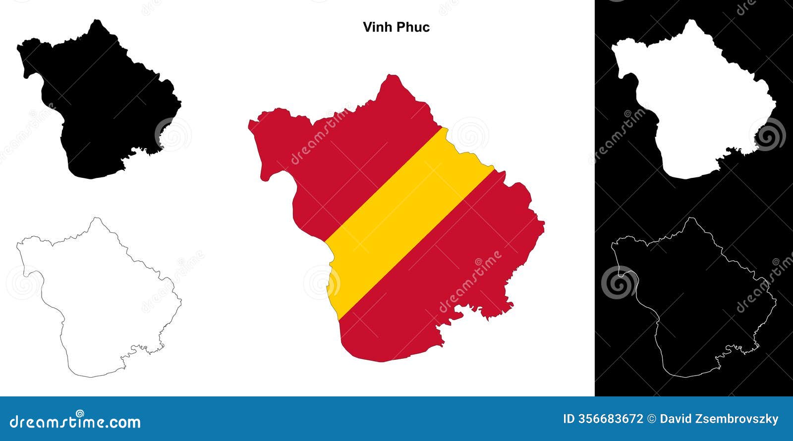 Map Of Vinh Phuc Modern Outline High Detailed Illustration Map, World ...