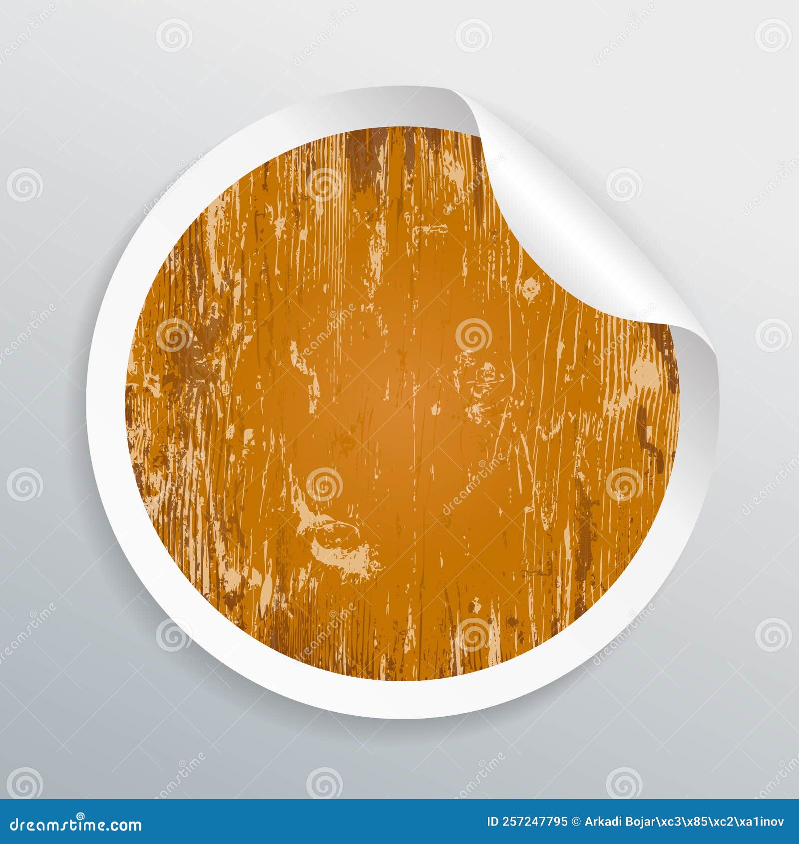 Vinheta De Vetor Redondo Com Textura De Madeira Ilustração do Vetor ...
