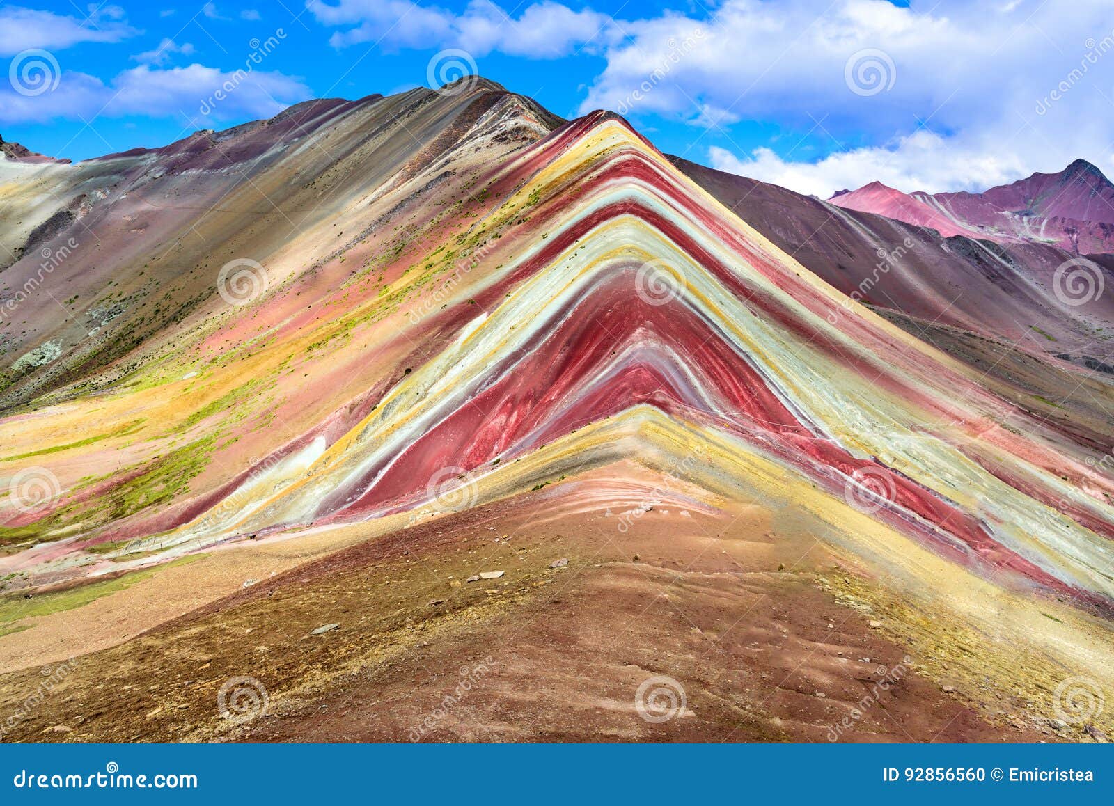 Vinicunca, Regenbogen-Berg - Peru Stockfoto - Bild von kante, berühmt ...