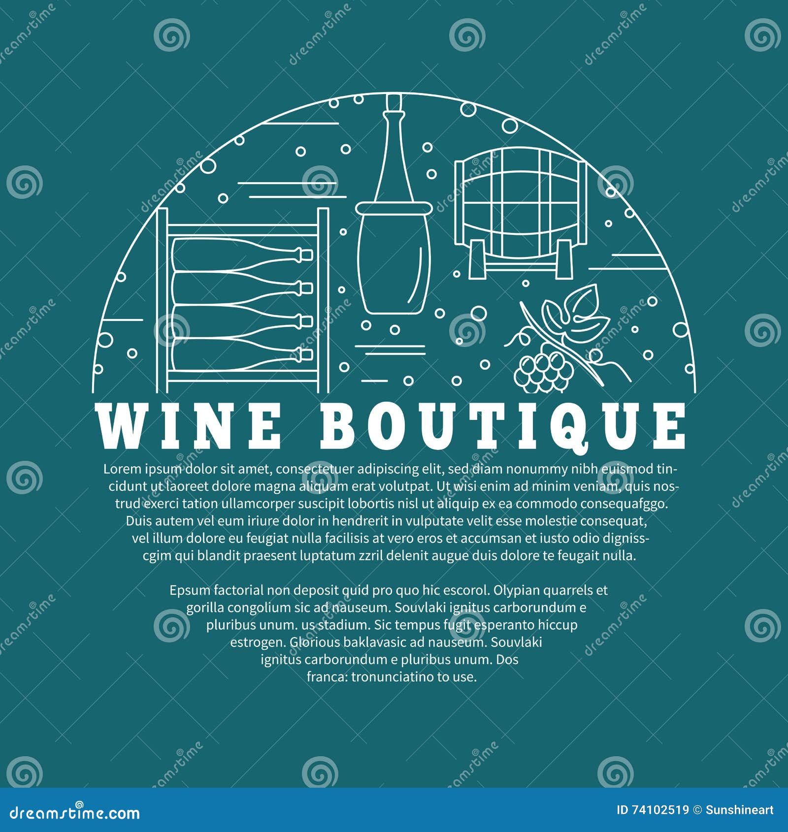 Vinification, Concept De Construction De Graphique D'échantillon De Vin ...