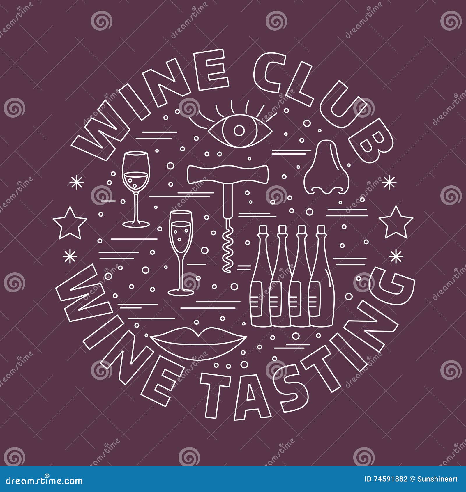 Vinification, Concept De Construction De Graphique D'échantillon De Vin ...