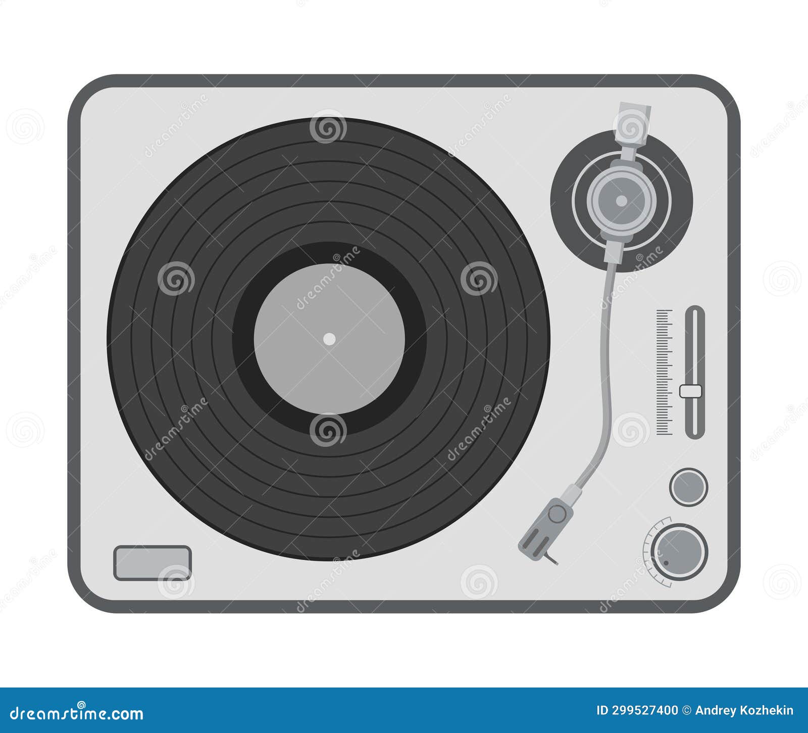 Vinil Record Player Vector Illustration. Turntable Illustration Stock ...