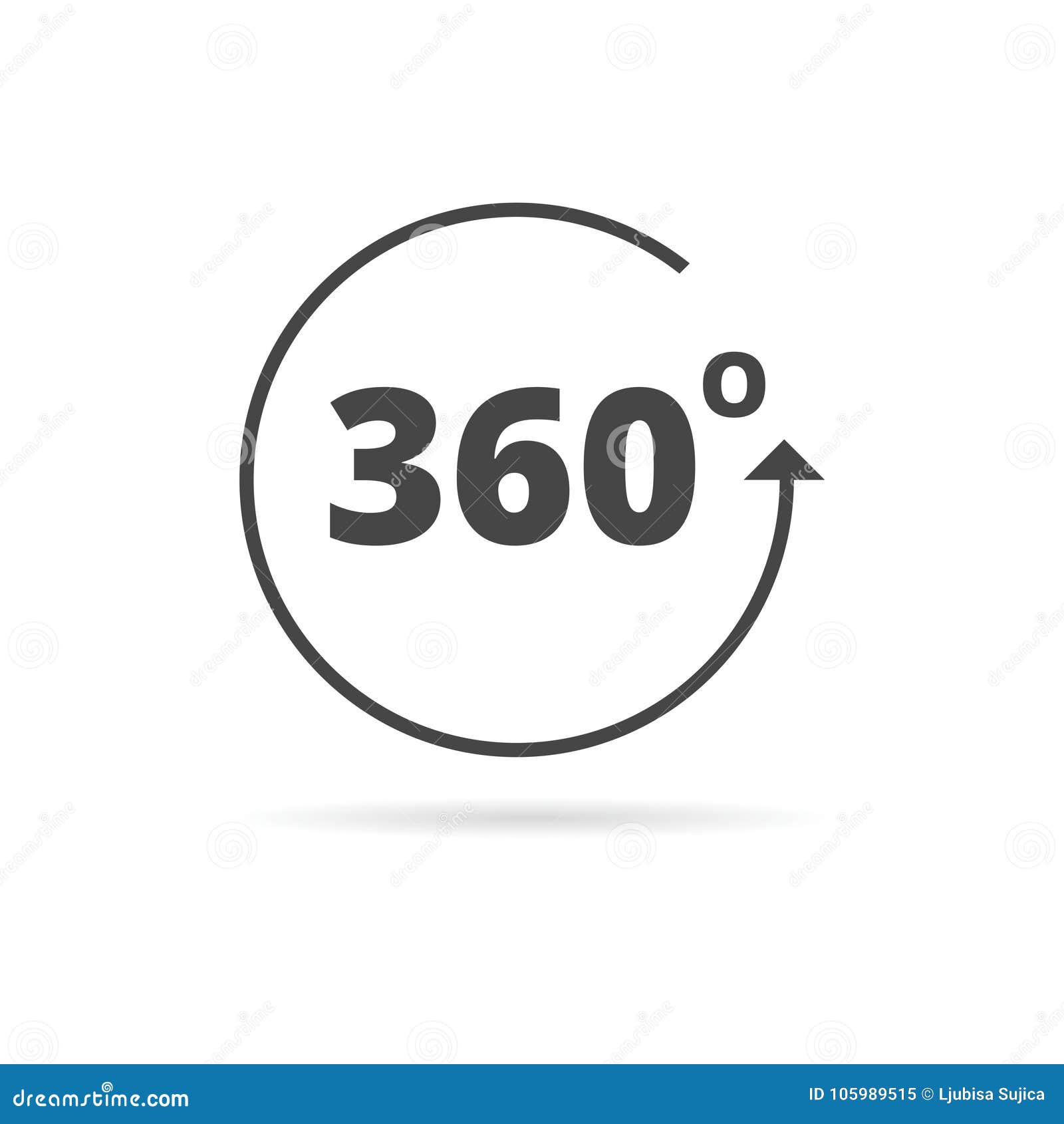 Vinkel 360 Grader Teckensymbol Vektor Illustrationer - Illustration av ...
