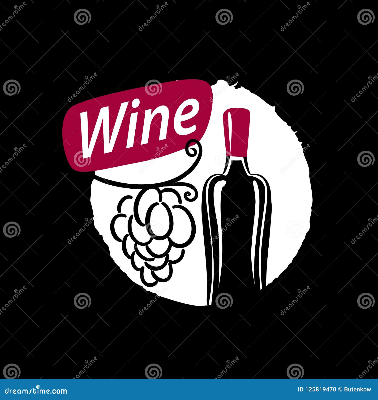Vino Del Logotipo Del Vector Ilustración del Vector - Ilustración de ...