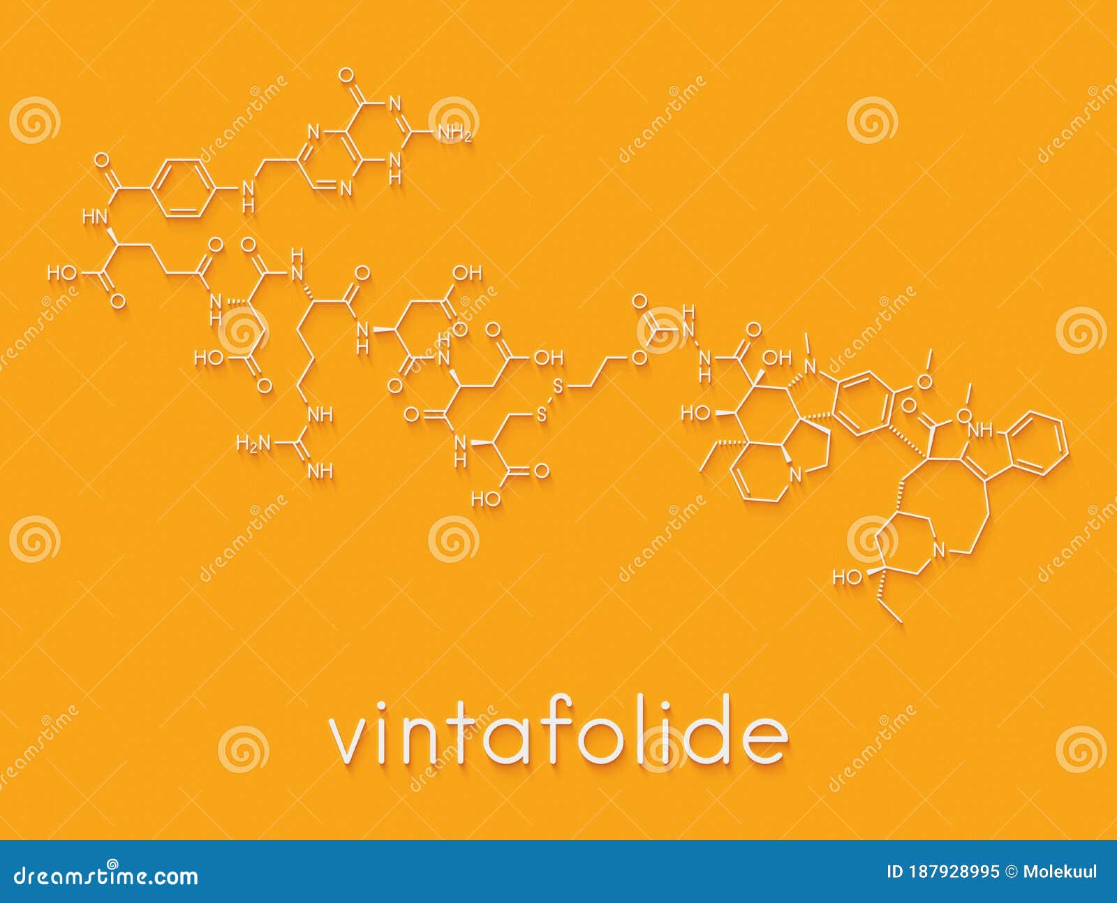 Vintafolide Cancer Drug Molecule. Skeletal Formula. Stock Illustration ...
