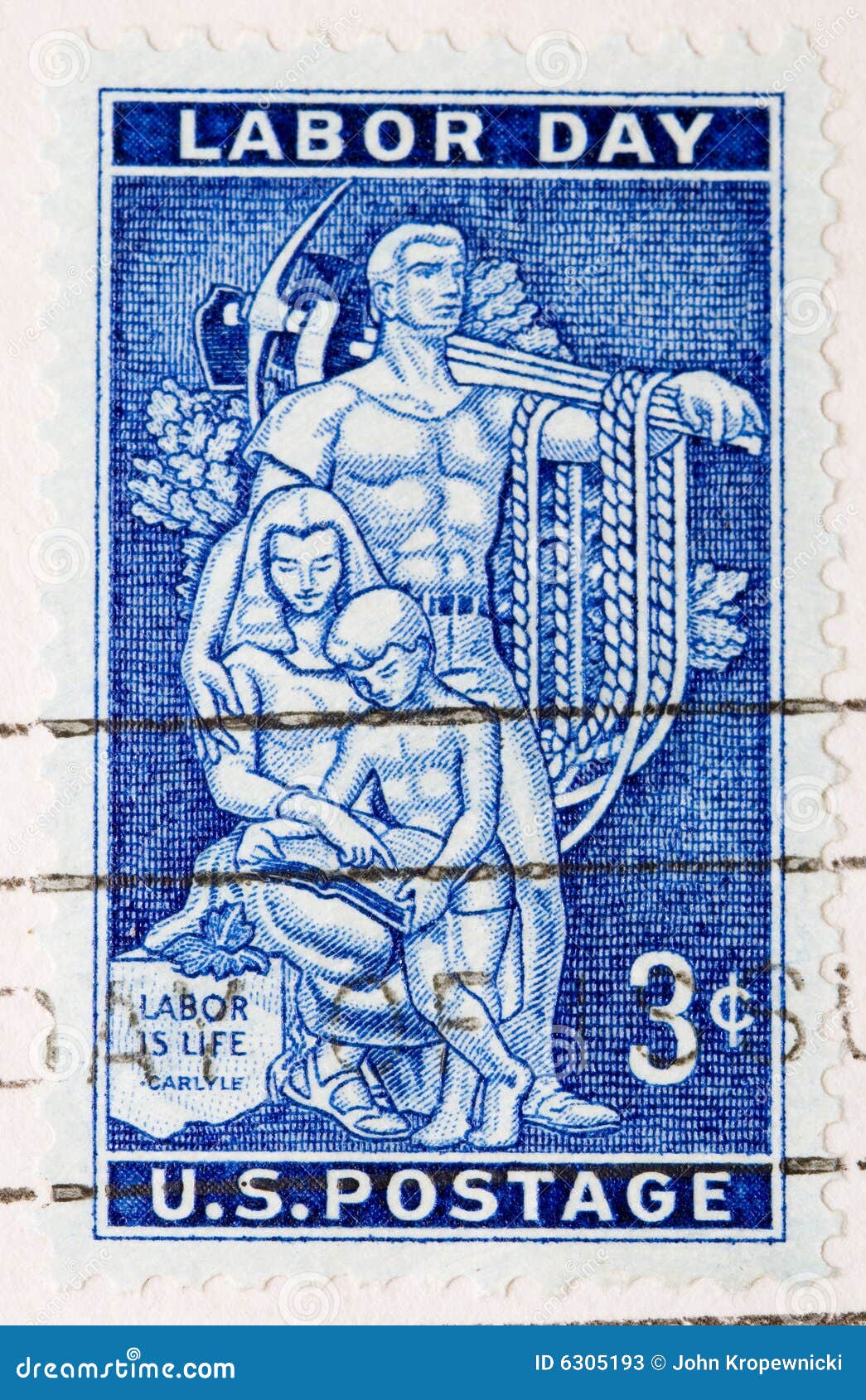 Vintage 1956 US Postage Stamp Labor Day Editorial Stock Photo - Image ...