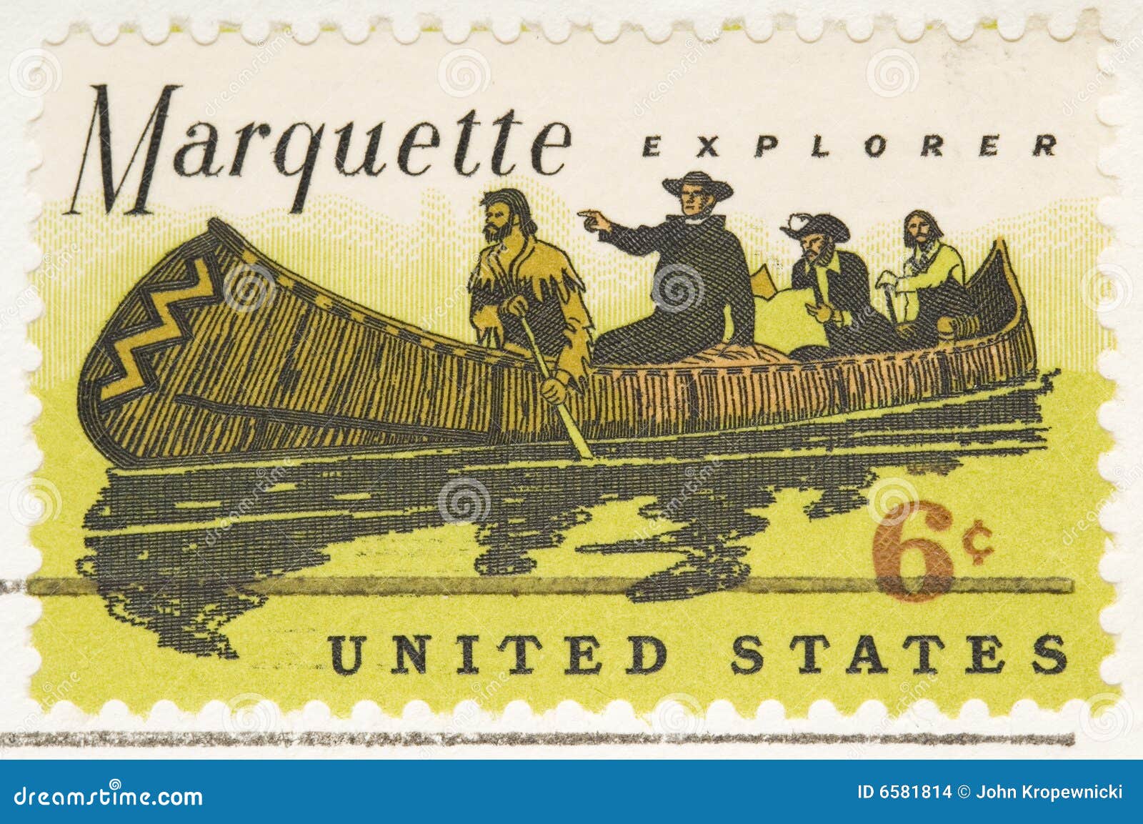 Vintage 1968 Stamp Marquette Explorer Editorial Stock Image - Image of ...