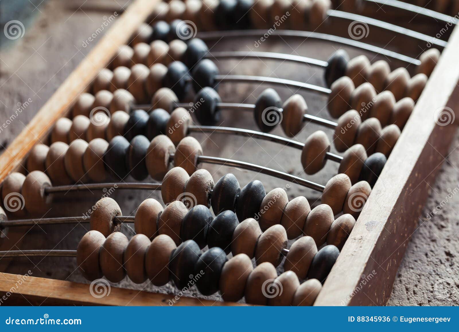 Vintage Abacus Lay on Stone Table Stock Photo - Image of calculation ...