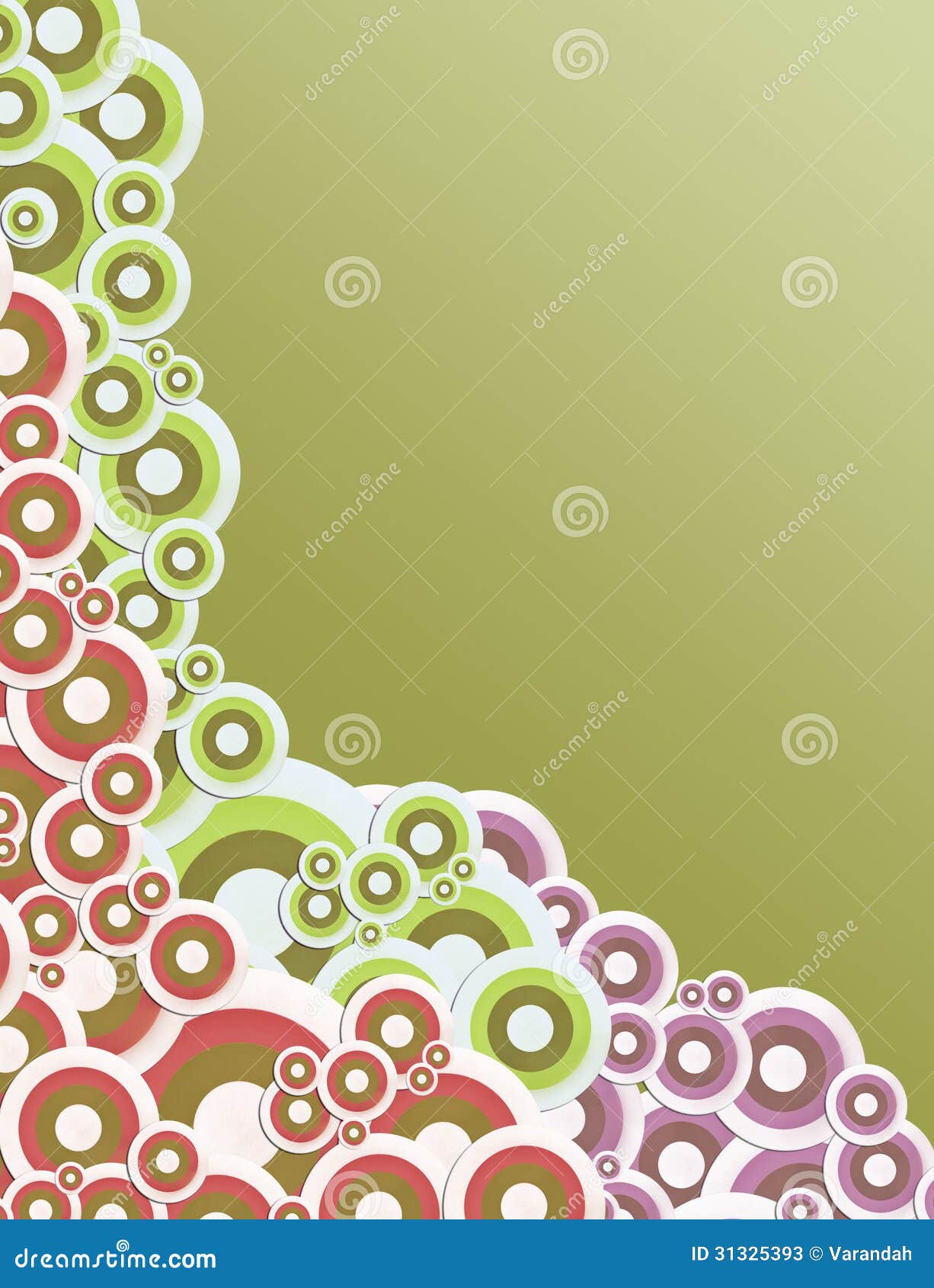 Vintage Abstract with Colourful Retro Circle Stock Illustration ...