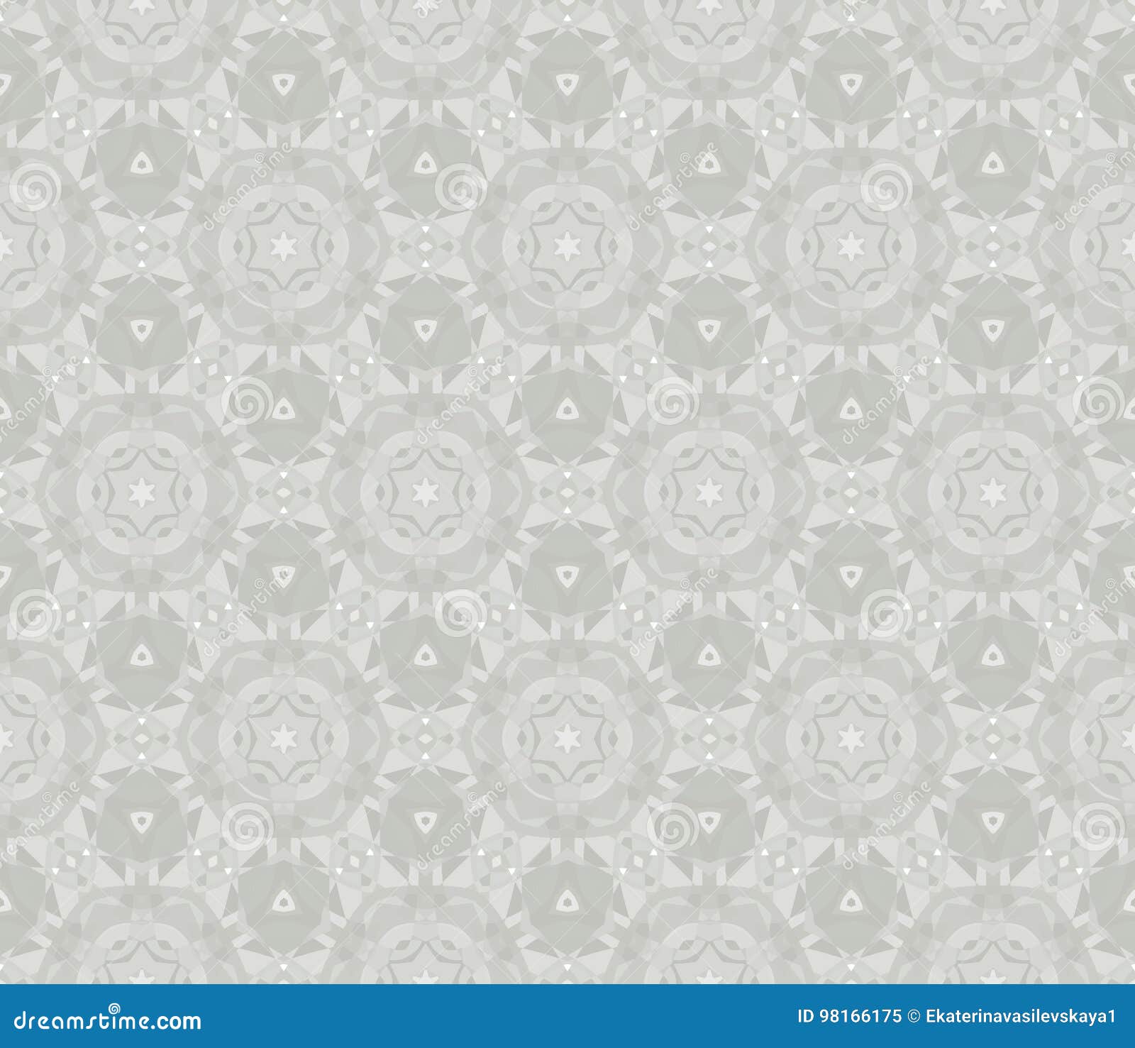 Vintage Abstract Floral Seamless Pattern. Vector Retro Texture. Grey ...
