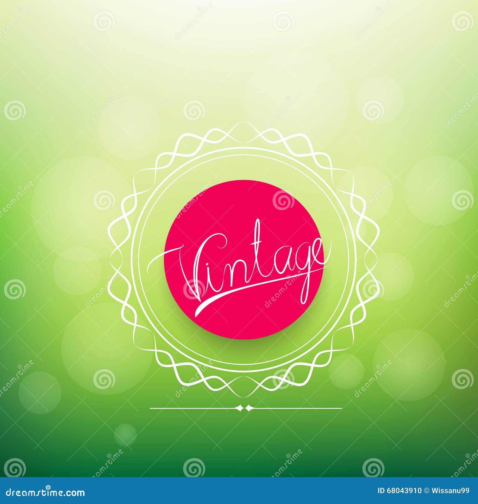 Vintage Abstract Red Labels Elements on Green Background. Stock Vector ...