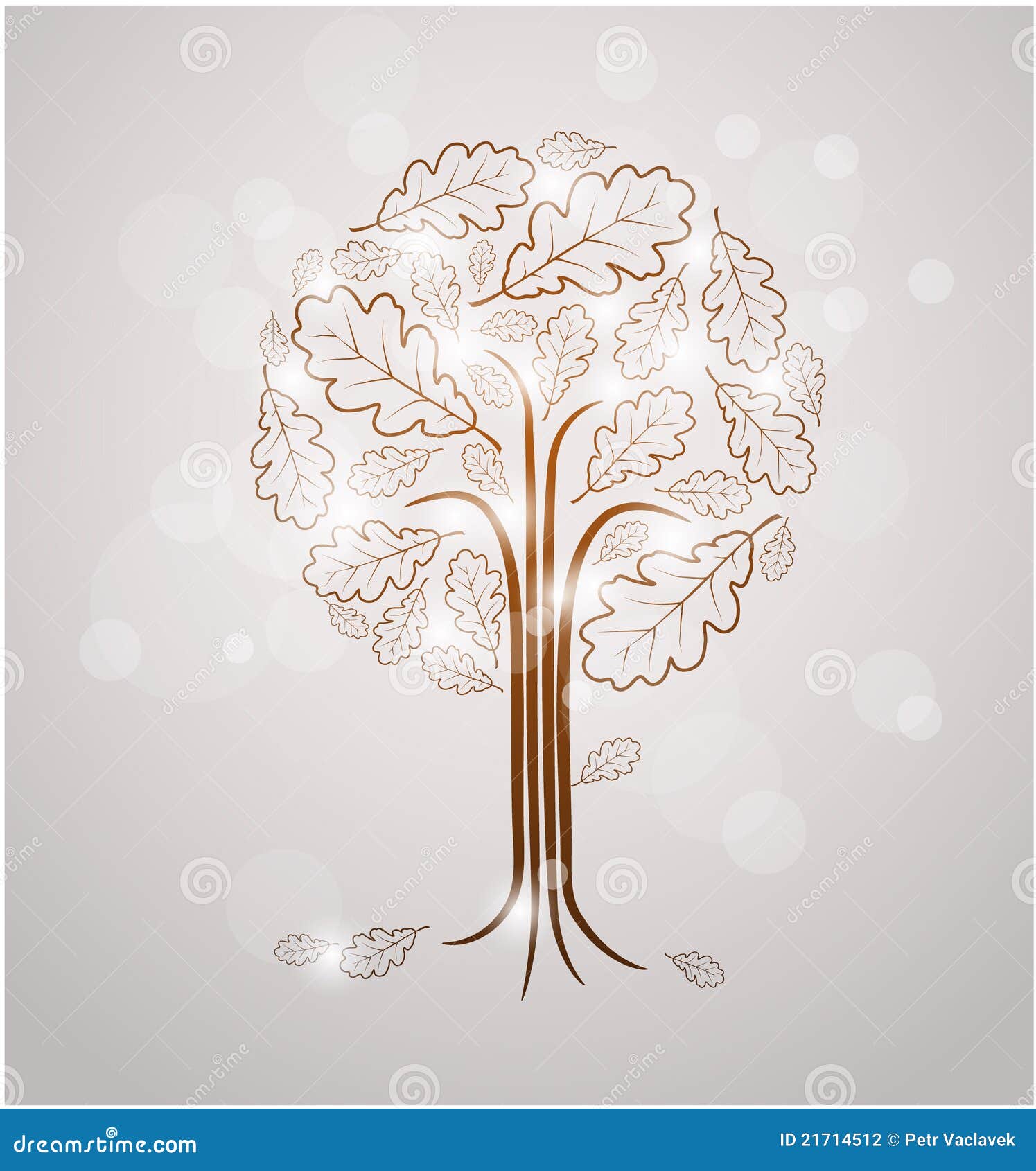 Vintage Abstract Tree Drawing Stock Illustration - Illustration of ...