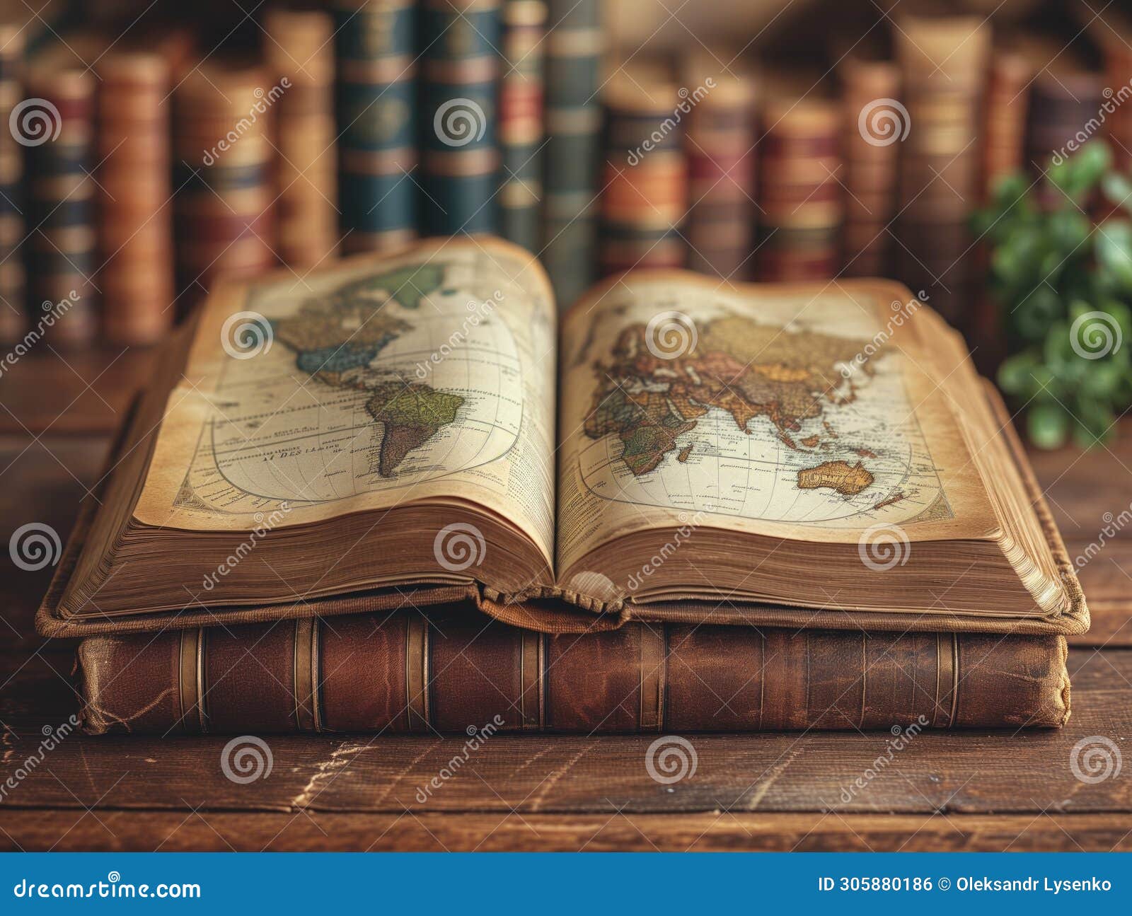 Vintage Academic Books Closeup Stock Illustration - Illustration of ...