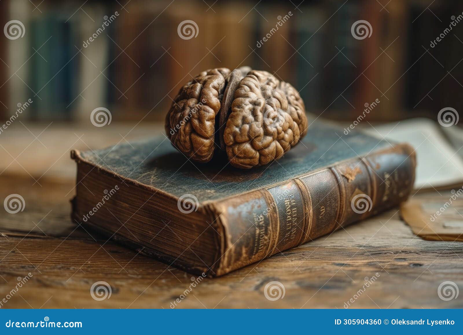 Vintage Academic Books Closeup Stock Illustration - Illustration of ...