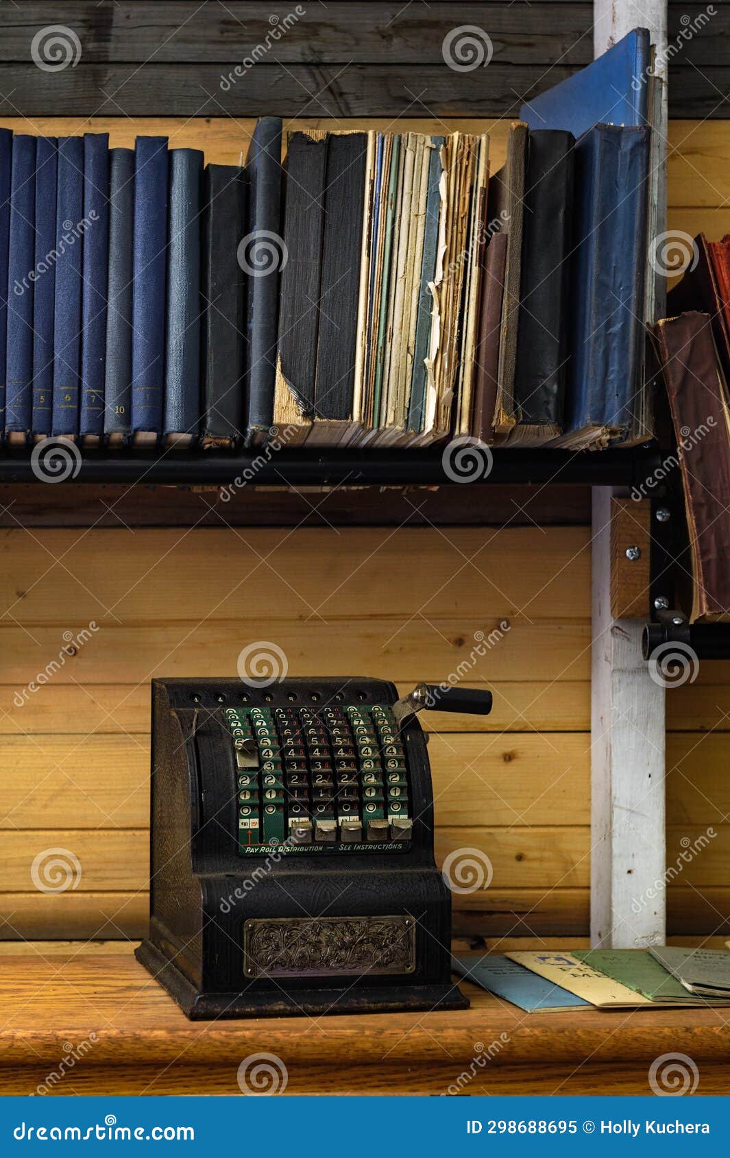 Vintage Adding Machine and Printing Manuals Stock Image - Image of ...