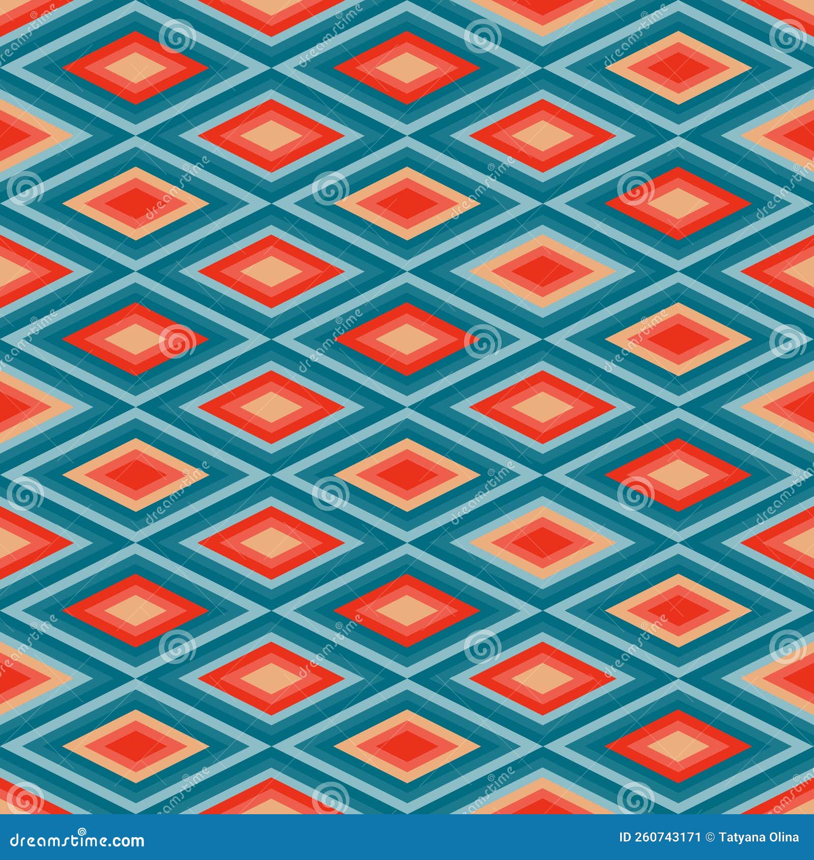 Vintage Aestethic Pattern with Triangles in the Style of the 70s and 60 ...