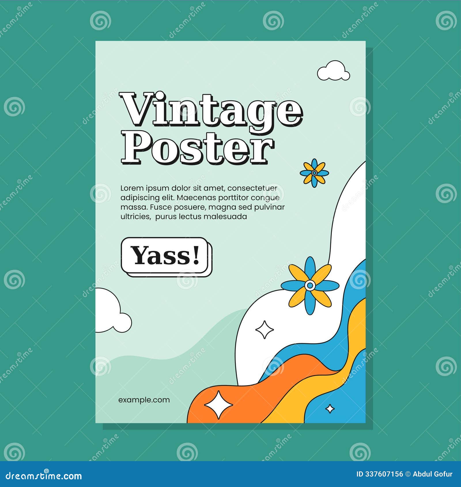 Aesthetic Poster In Pastel Color With Leaves And Moon. Beige Silhouette ...