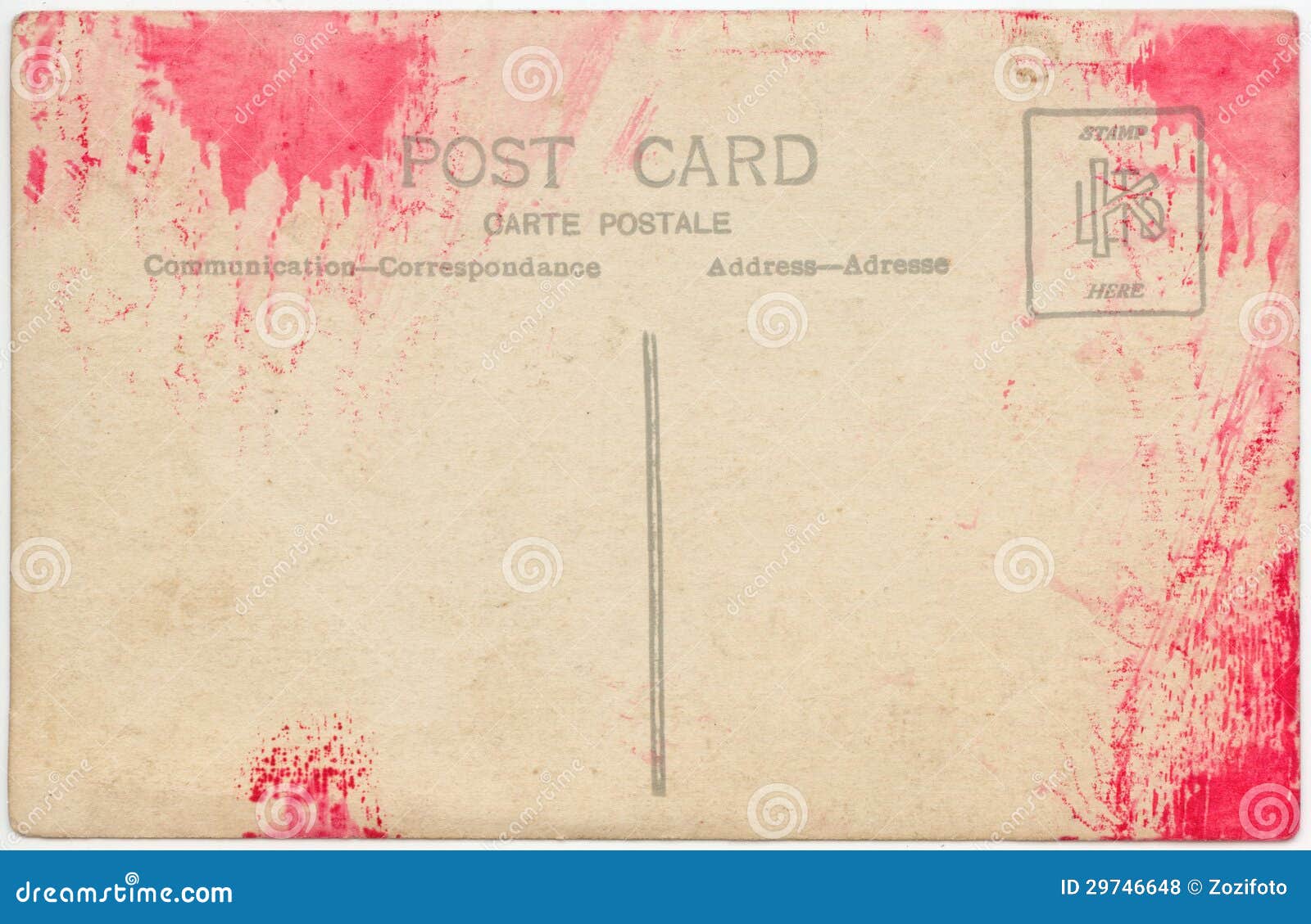 Vintage dirty postcard stock photo. Image of birthday - 29746648