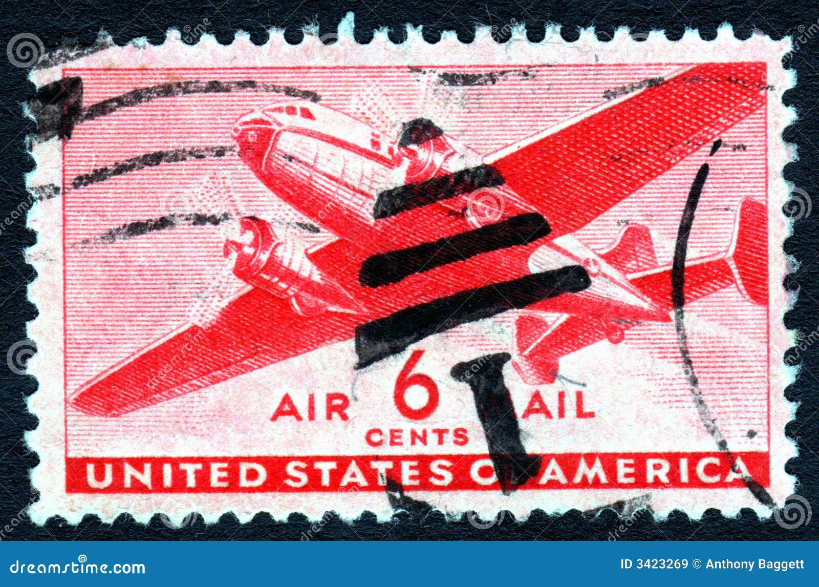 Vintage air mail stamp editorial stock image. Image of mark - 3423269